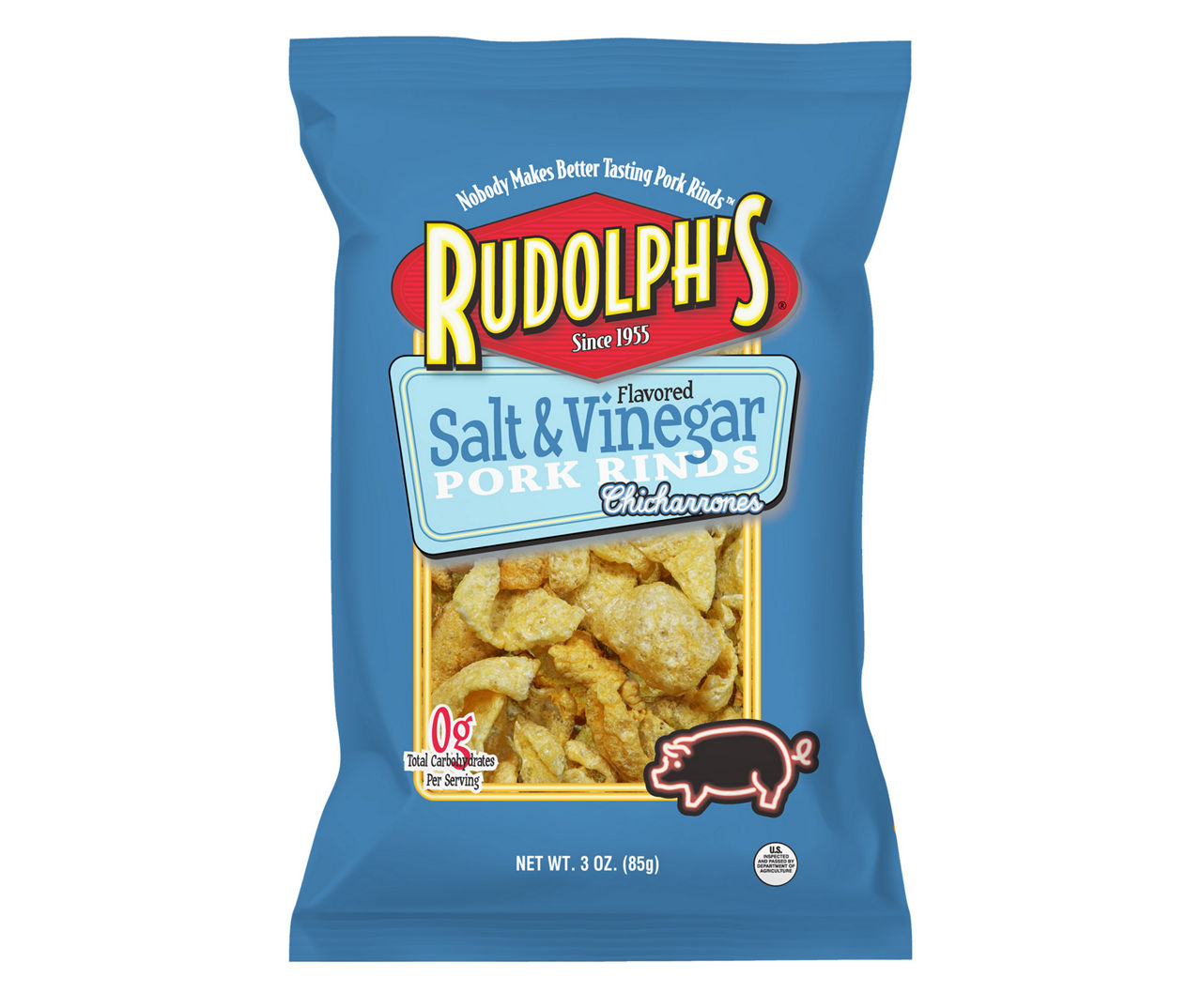 Rudolph Salt & Vinegar Pork Rinds, 3 Oz. | Big Lots