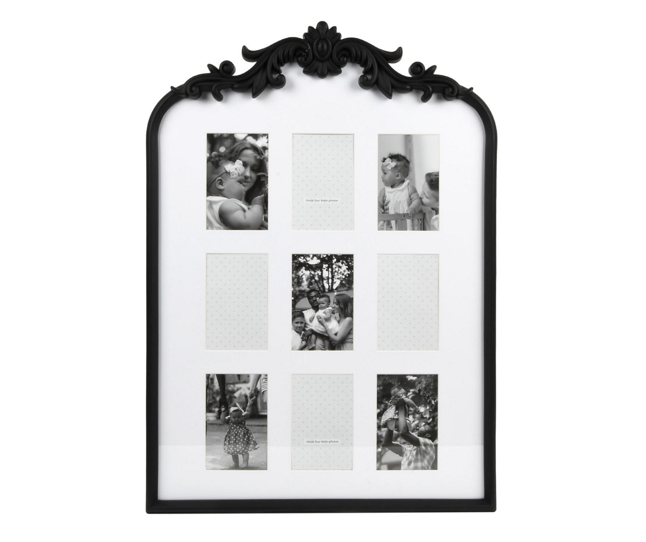 Black Ornate 9-Opening Collage Picture Frame, (4" x 6") | Big Lots