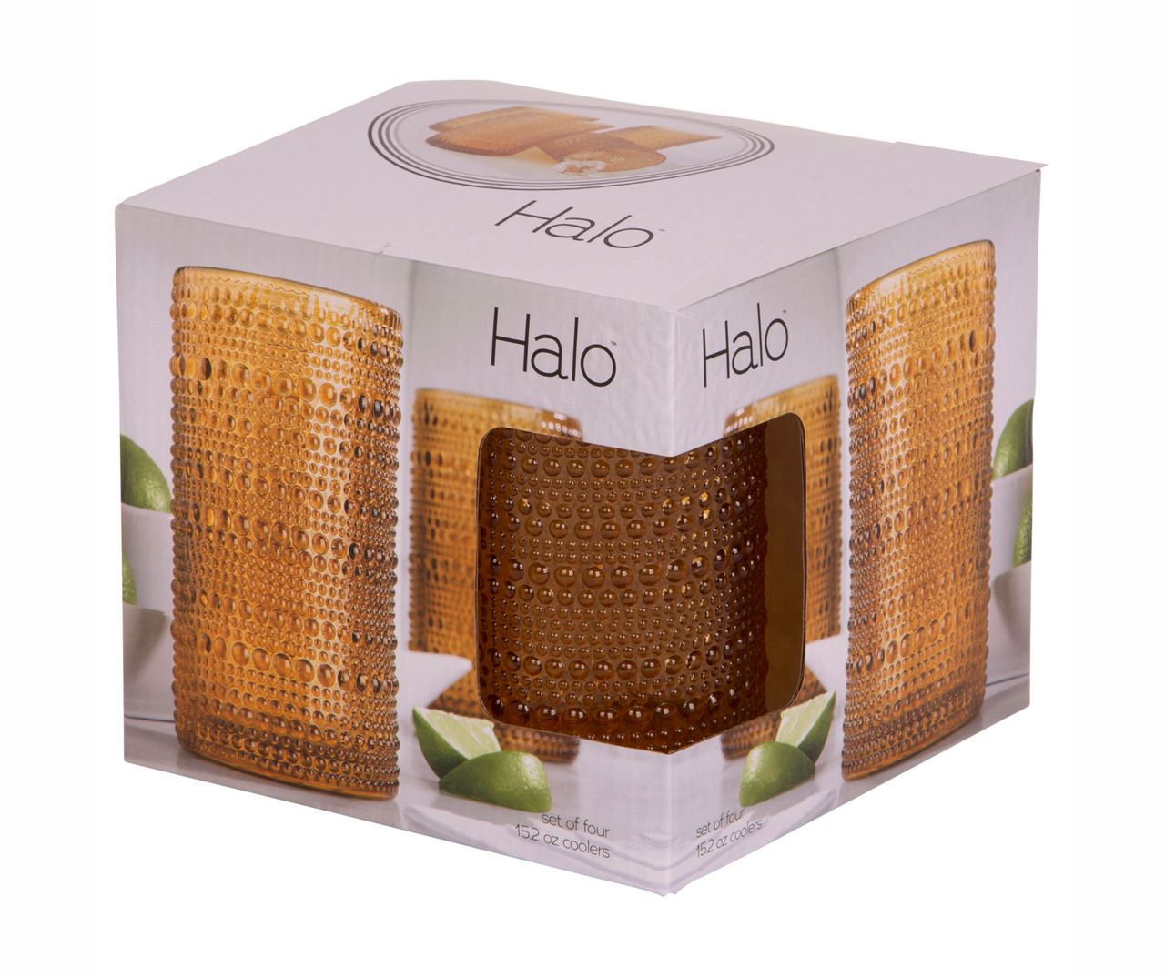Home Essentials Halo Amber 15-Oz. Highball Glasses, 4-Pack | Big Lots