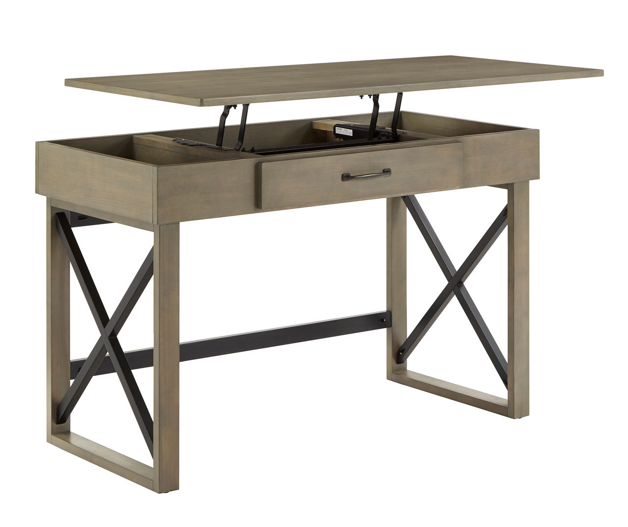 Gray Lift-Top Desk with Wireless & USB Charging | Big Lots