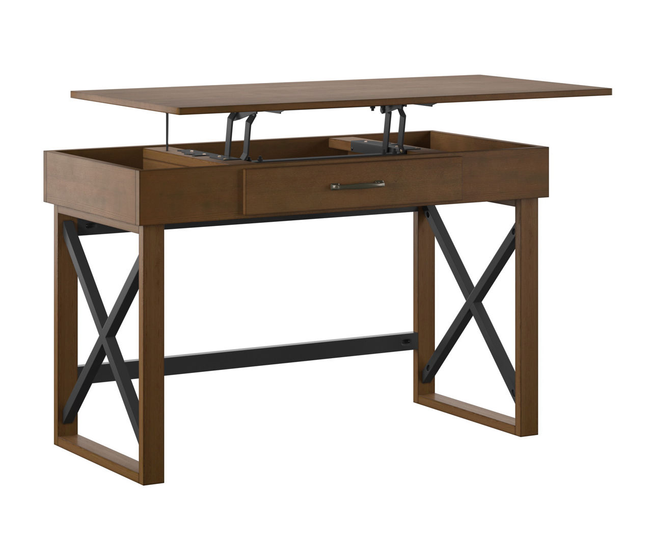 Oak Lift-Top Desk with USB & Wireless Charging | Big Lots