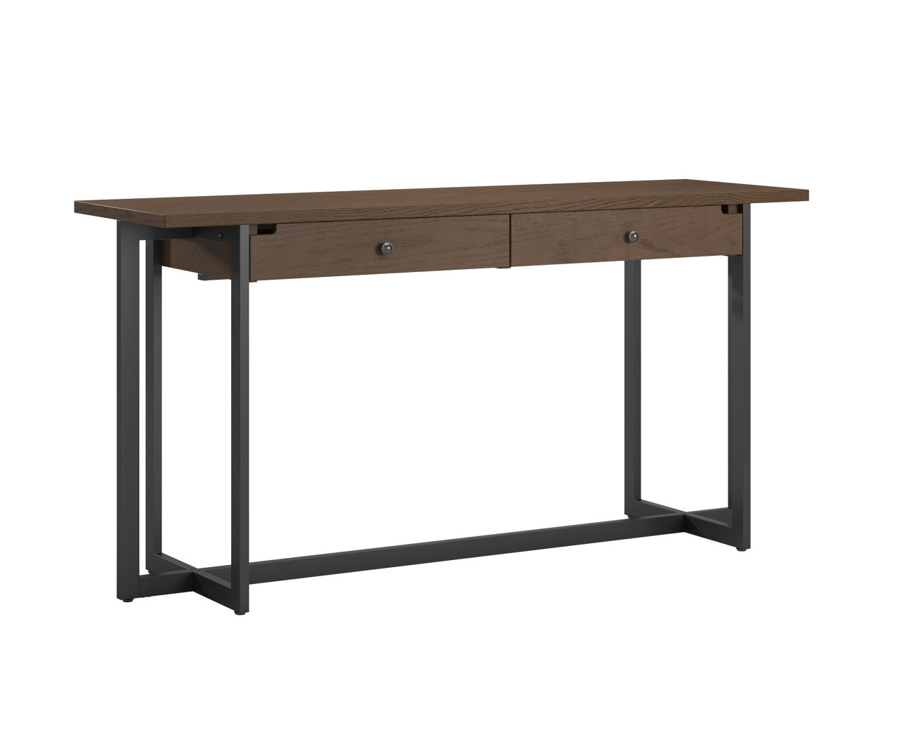 Brown 2 Drawer Desk with USB Charging Power Big Lots