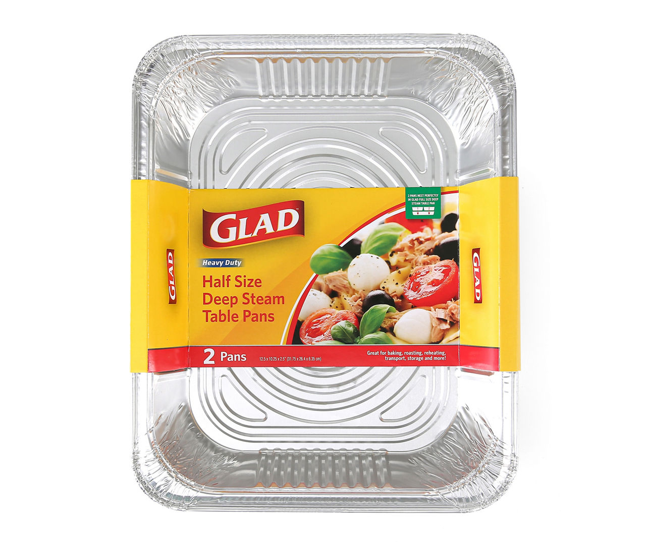 Glad Aluminum Half-Size Deep Steam Pans, 2-Pack | Big Lots