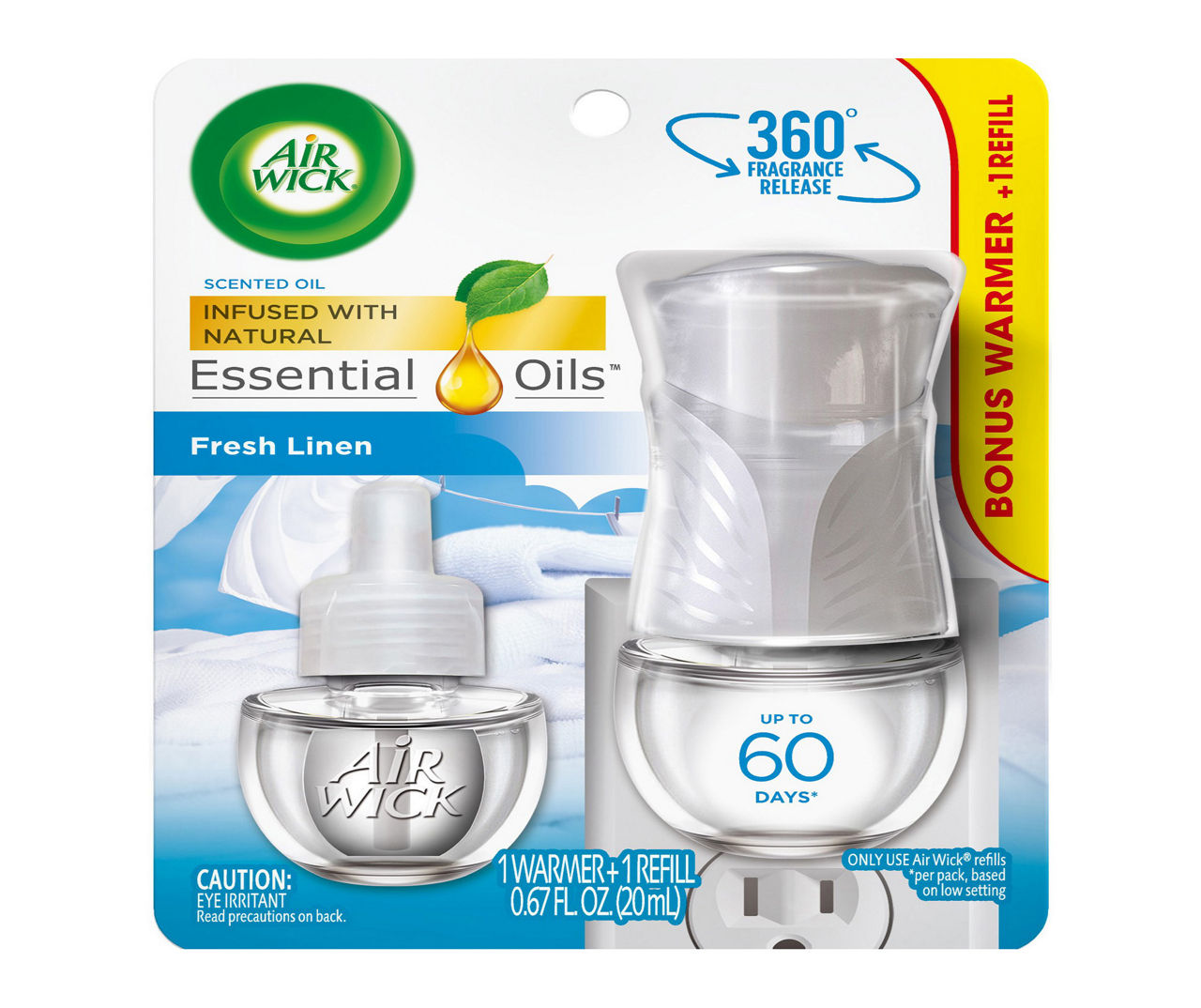 Air Wick Fresh Linen Plug-in Air Freshener Starter Kit, 2-Count | Big Lots