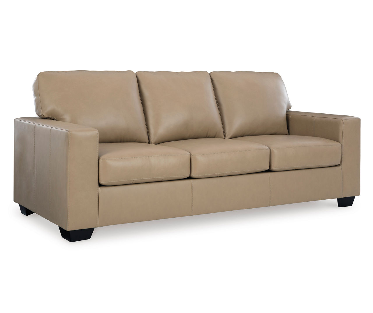 Broyhill Kintaro Putty Leather Sofa | Big Lots