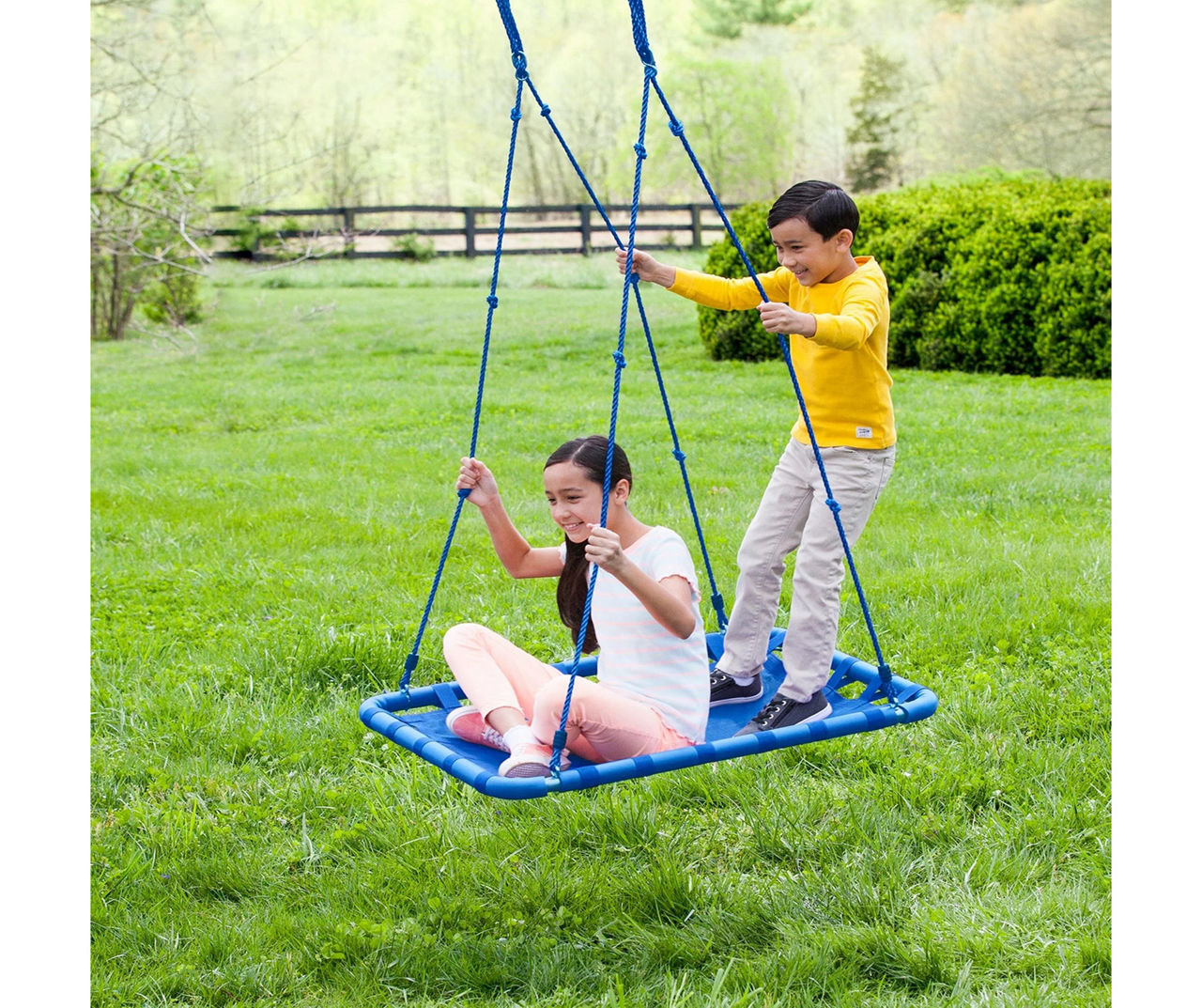Hearthsong Blue 40" Mega Mat Rectangular Platform Swing | Big Lots