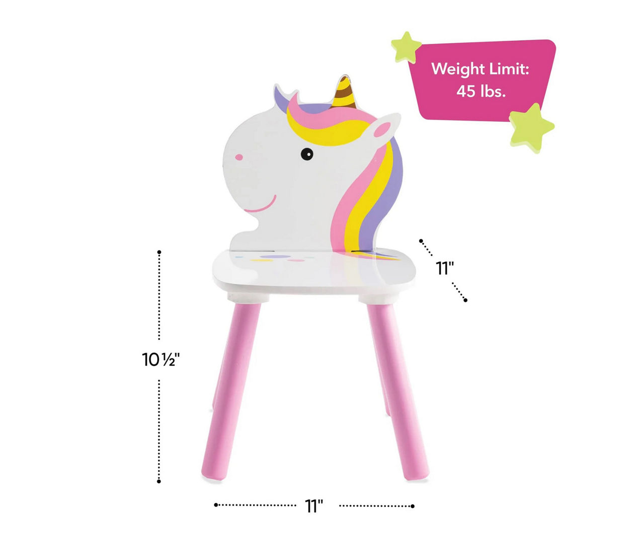 Hearthsong Rainbow Unicorn Table & Chairs Playroom Furniture Set | Big Lots