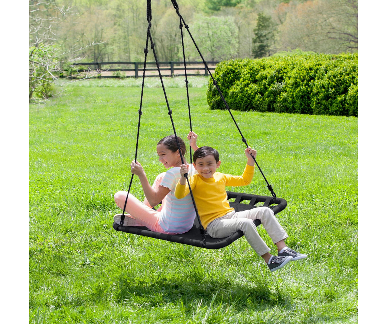 Hearthsong Black 40" Mega Mat Rectangular Platform Swing | Big Lots