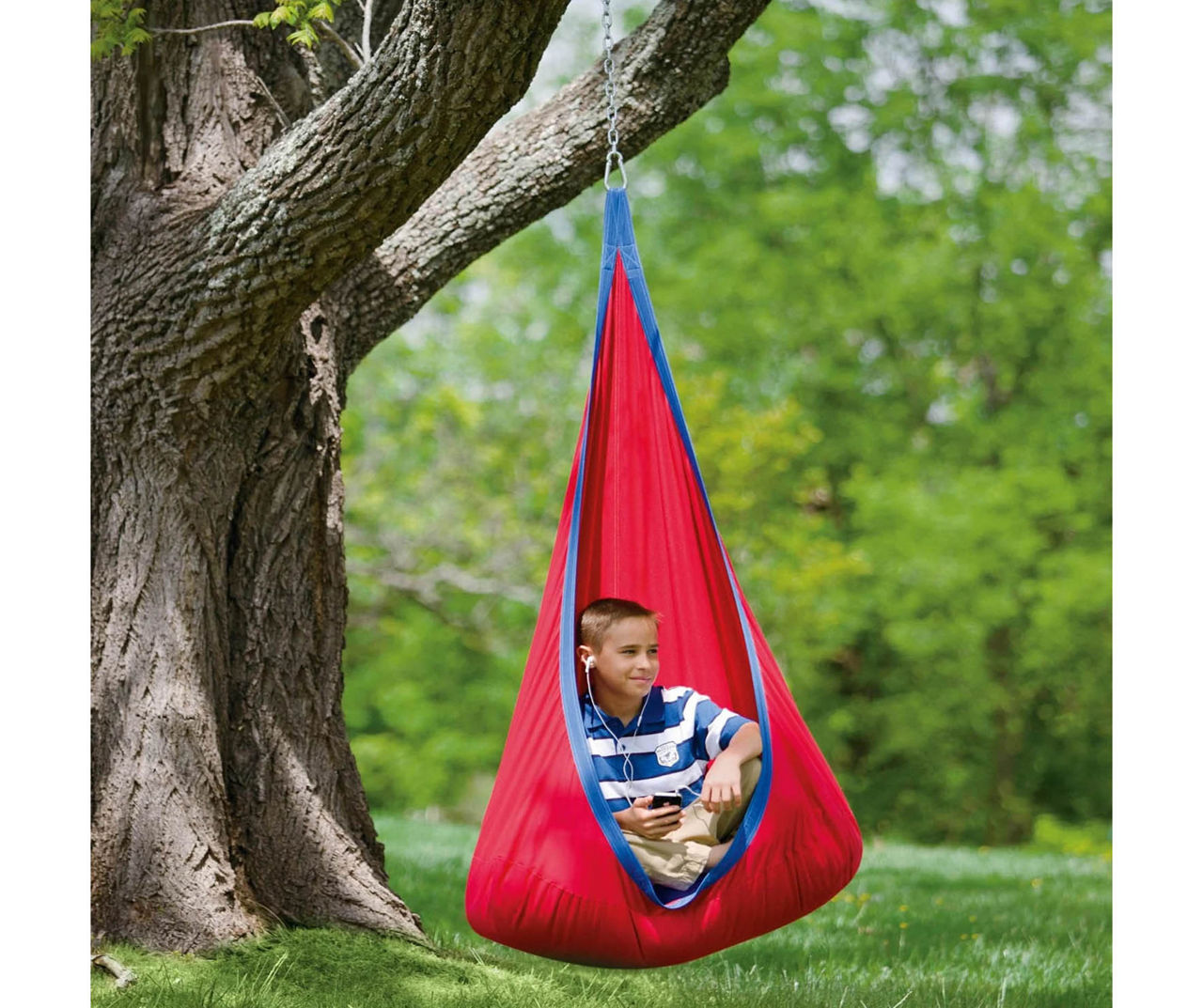 Hearthsong Red HugglePod Deluxe Canvas Hanging Chair | Big Lots
