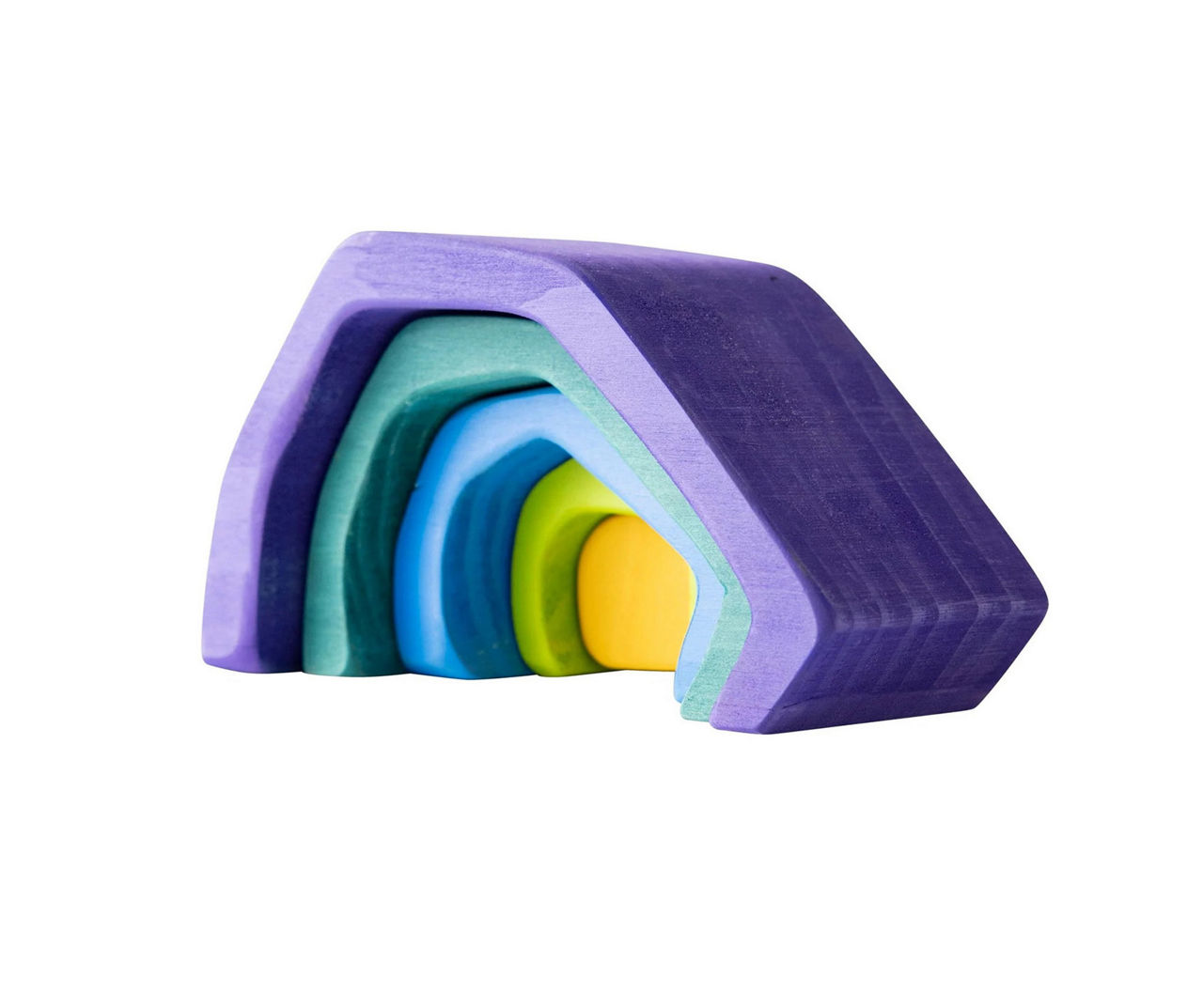 Hearthsong Purple Multi-Color Wood 5-Pc. Stackable Nesting Blocks Set ...