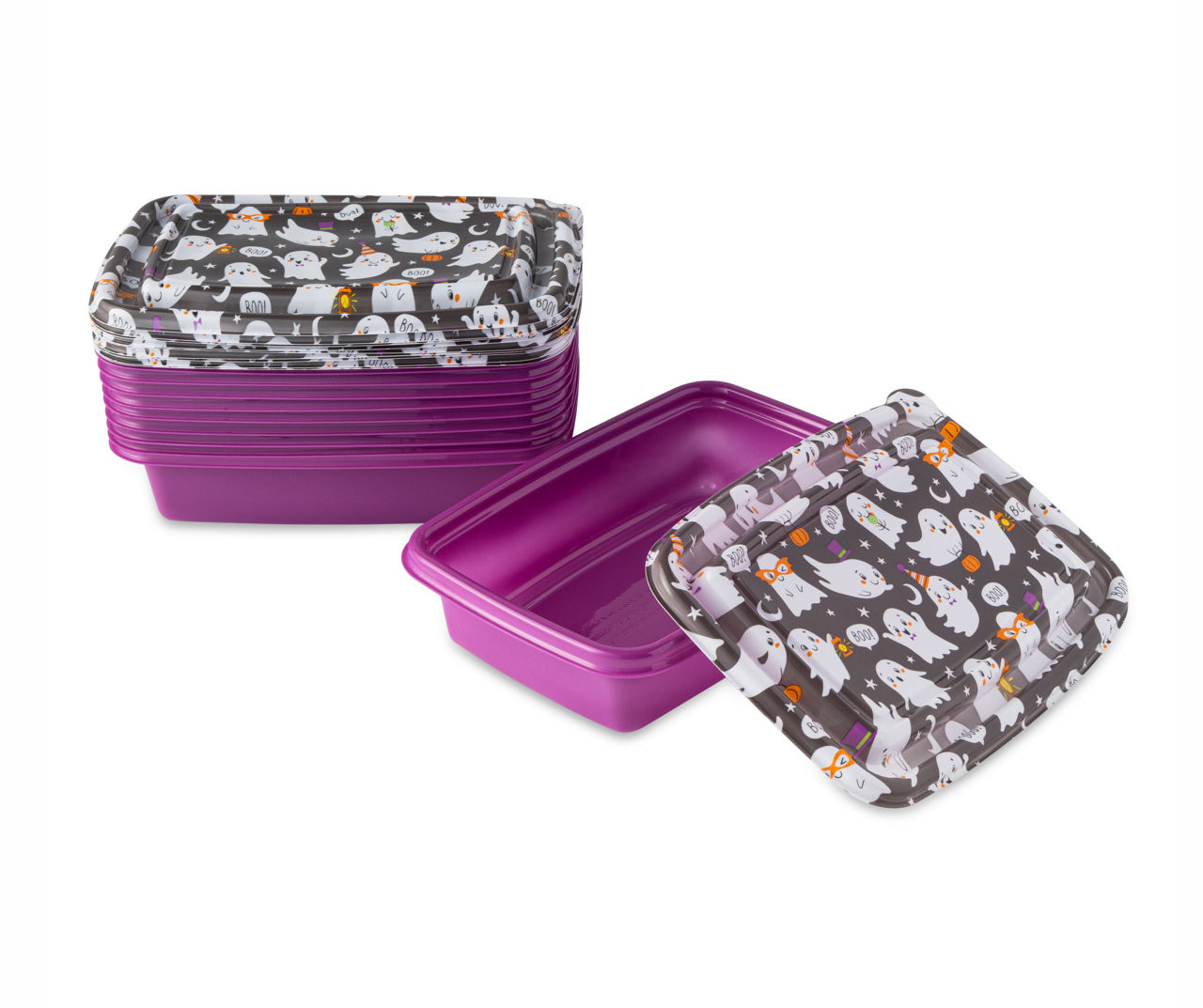 Core Kitchen Purple Ghosts 20-Pc. Food Storage Container Set | Big Lots
