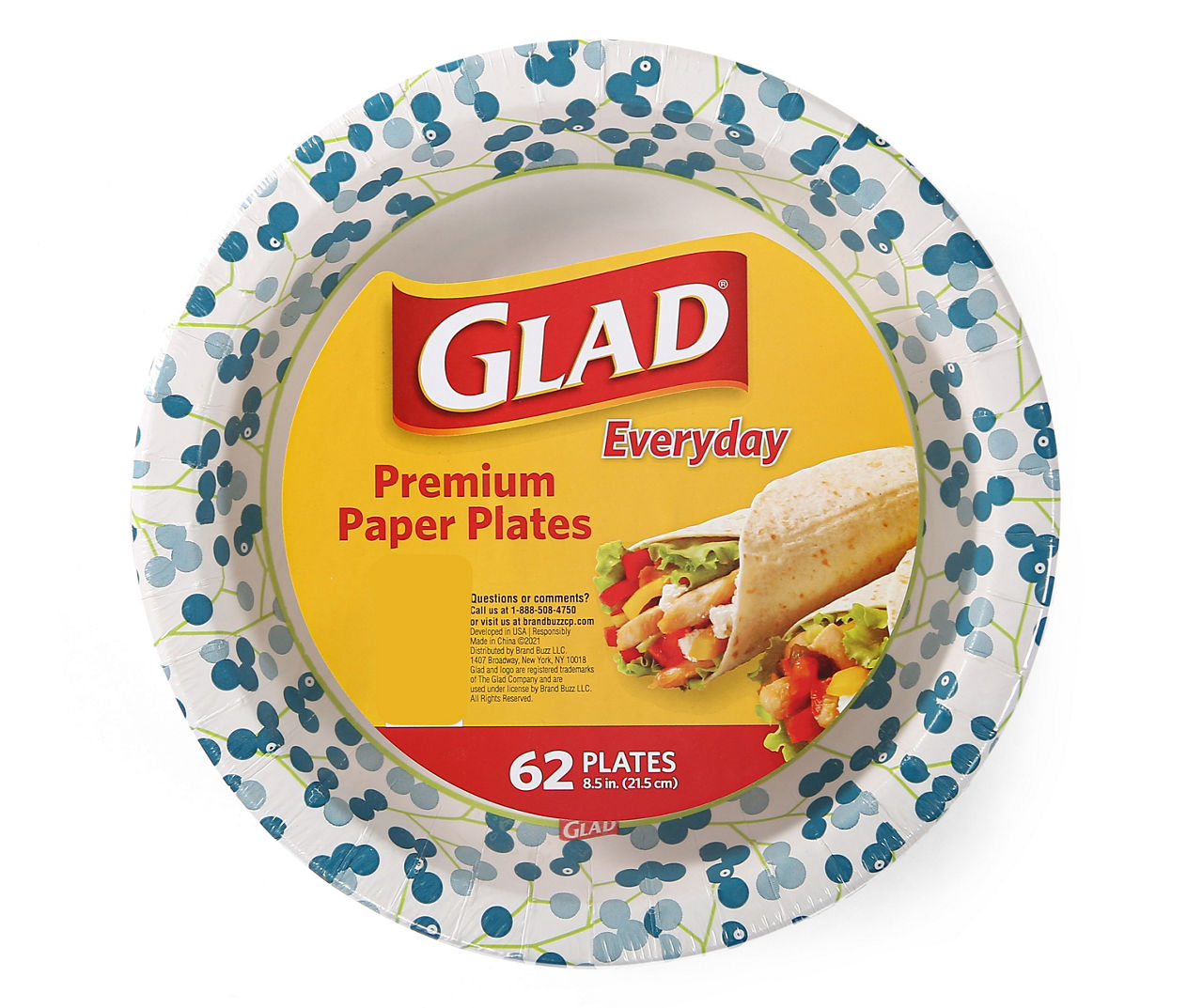 Glad 8.5" Berry Nice Premium Paper Plates, 62-Count | Big Lots