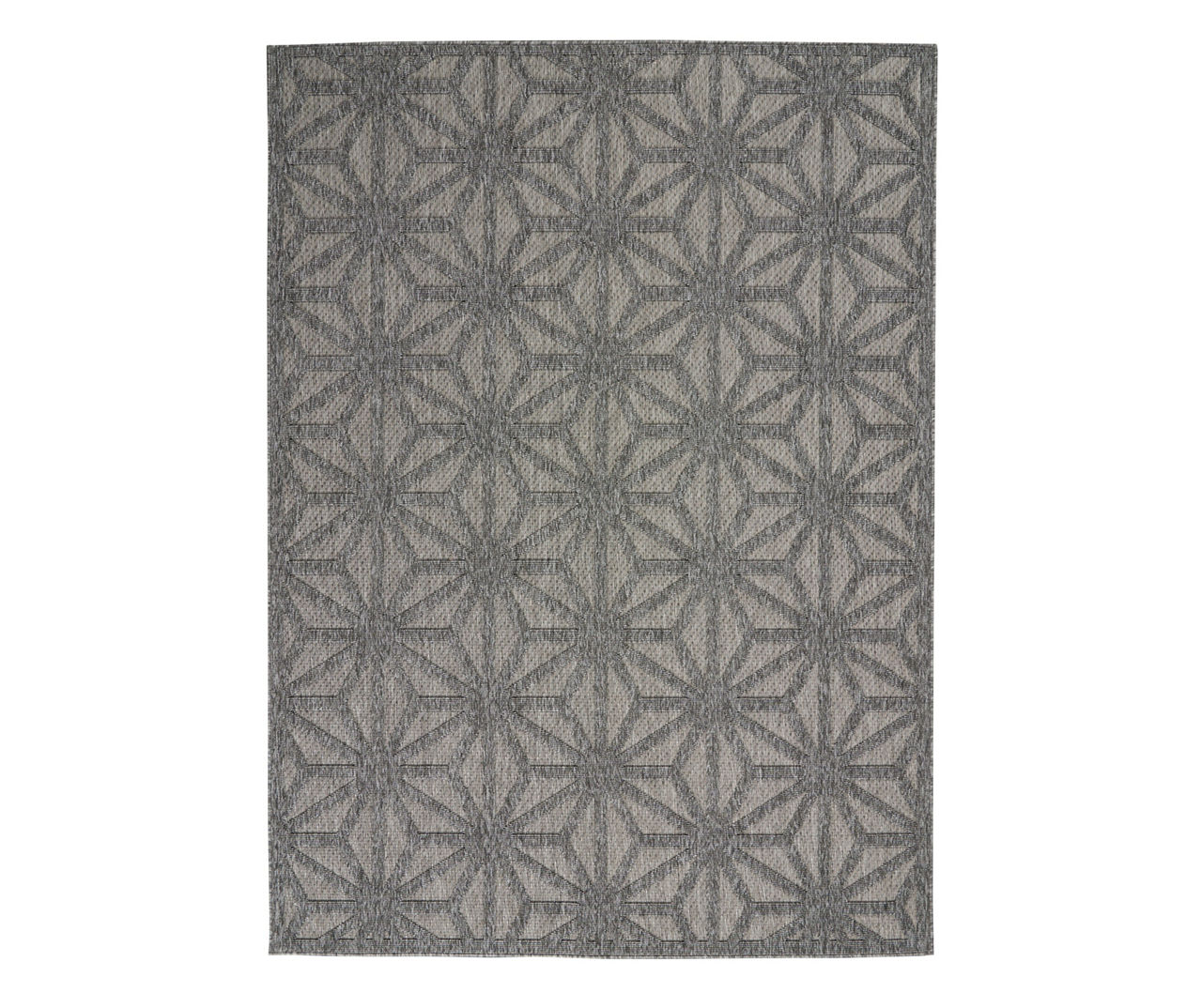 Cozumel Dark Gray Starburst Outdoor Area Rug, (4' x 6') | Big Lots