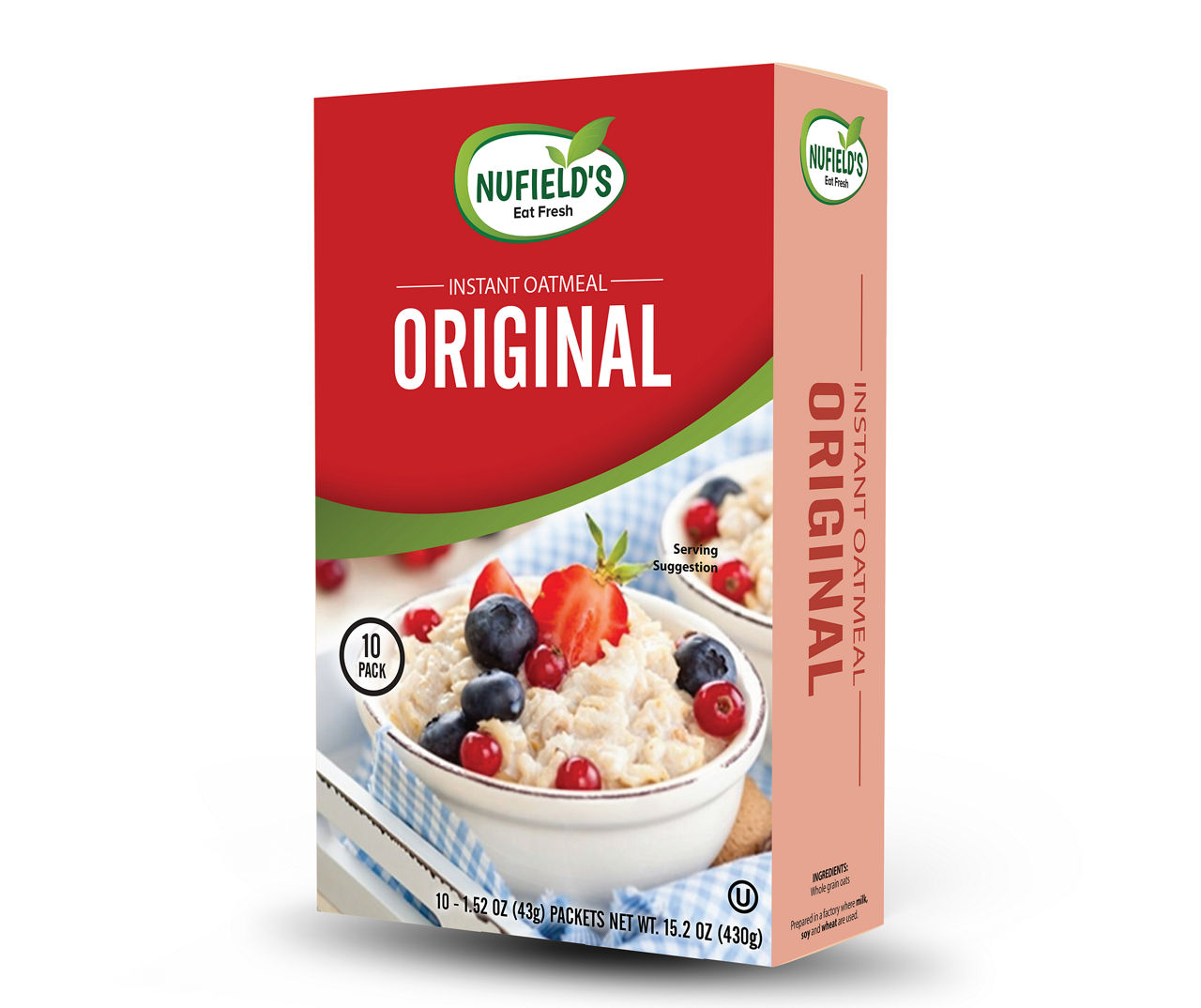 Nufields Original Instant Oatmeal, 10-Pack | Big Lots