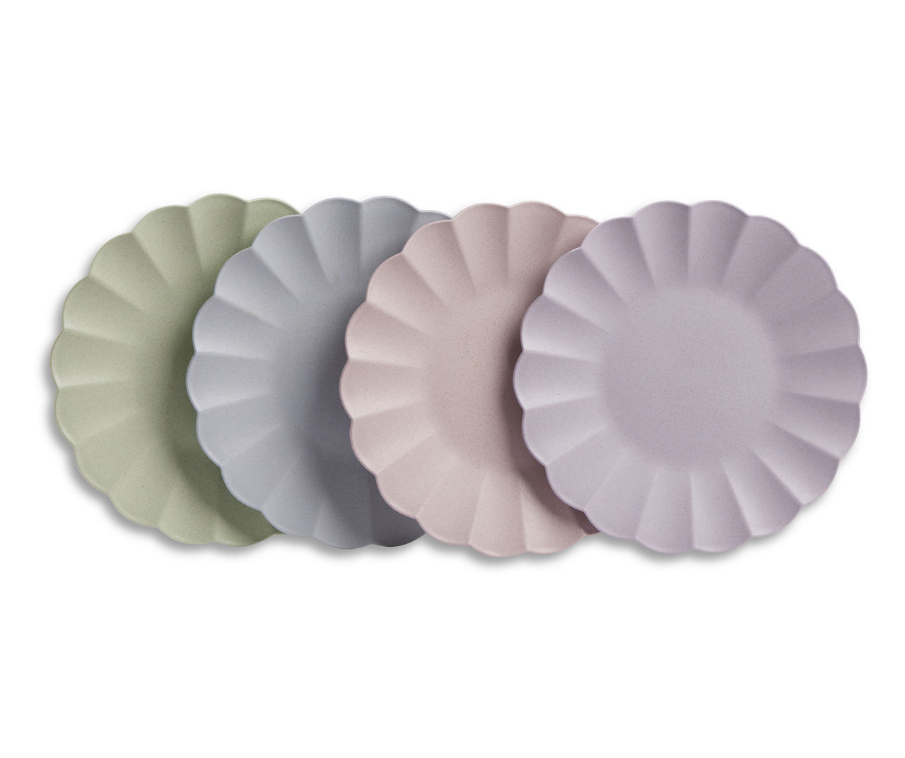 Samba Pastel Scallop-Edge Plates, 4-Pack | Big Lots