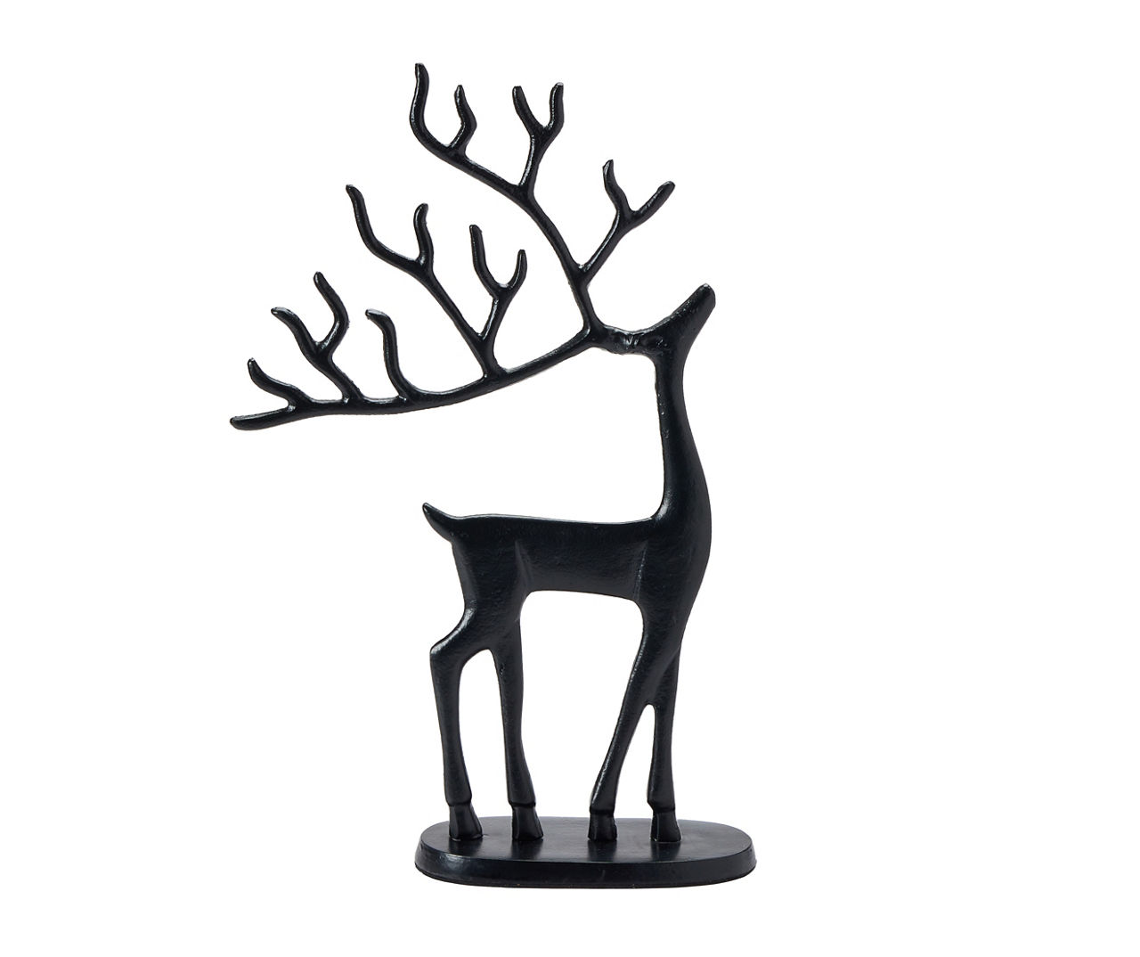 Winter Wonder Lane 16" Matte Black Standing Deer Metal Tabletop Decor ...