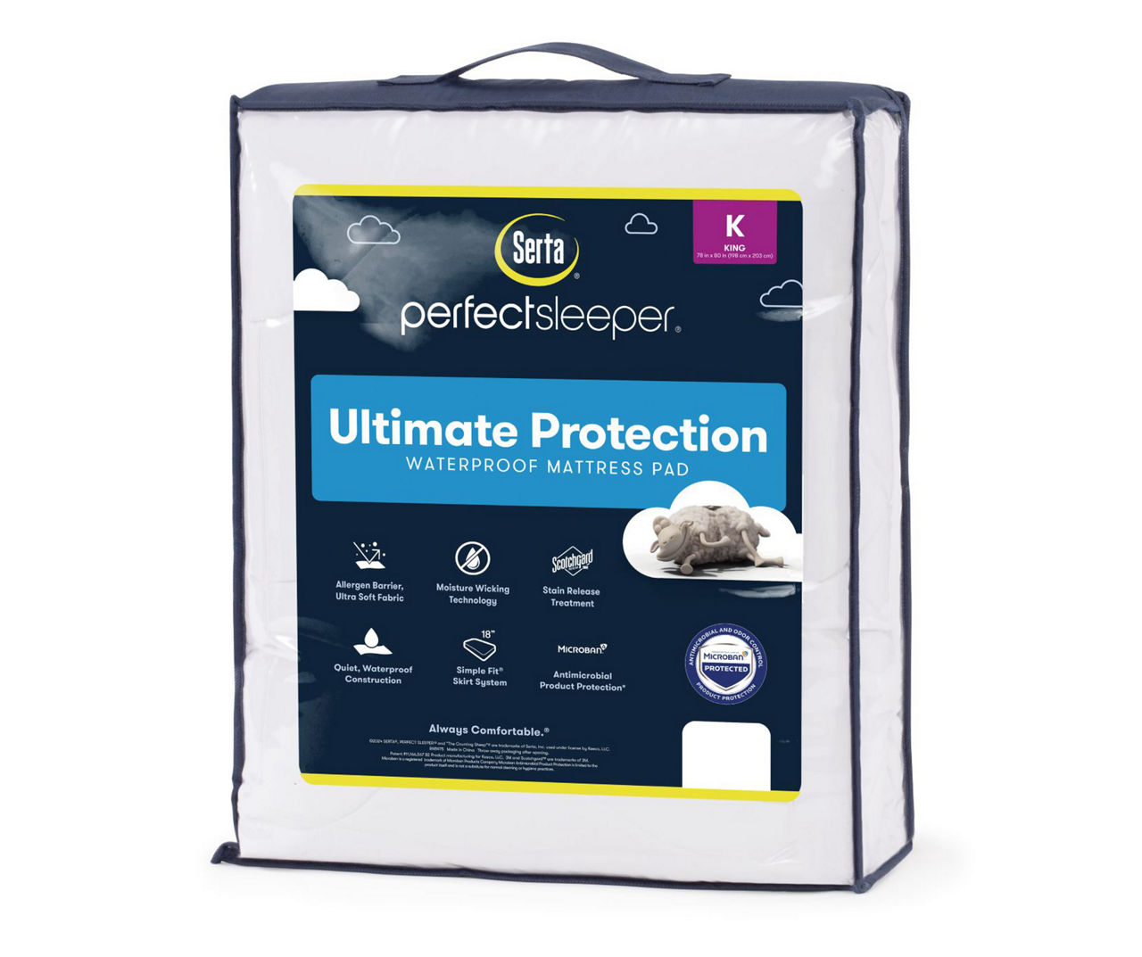 Serta Perfect Sleeper White Ultimate Protection King Mattress Pad | Big ...
