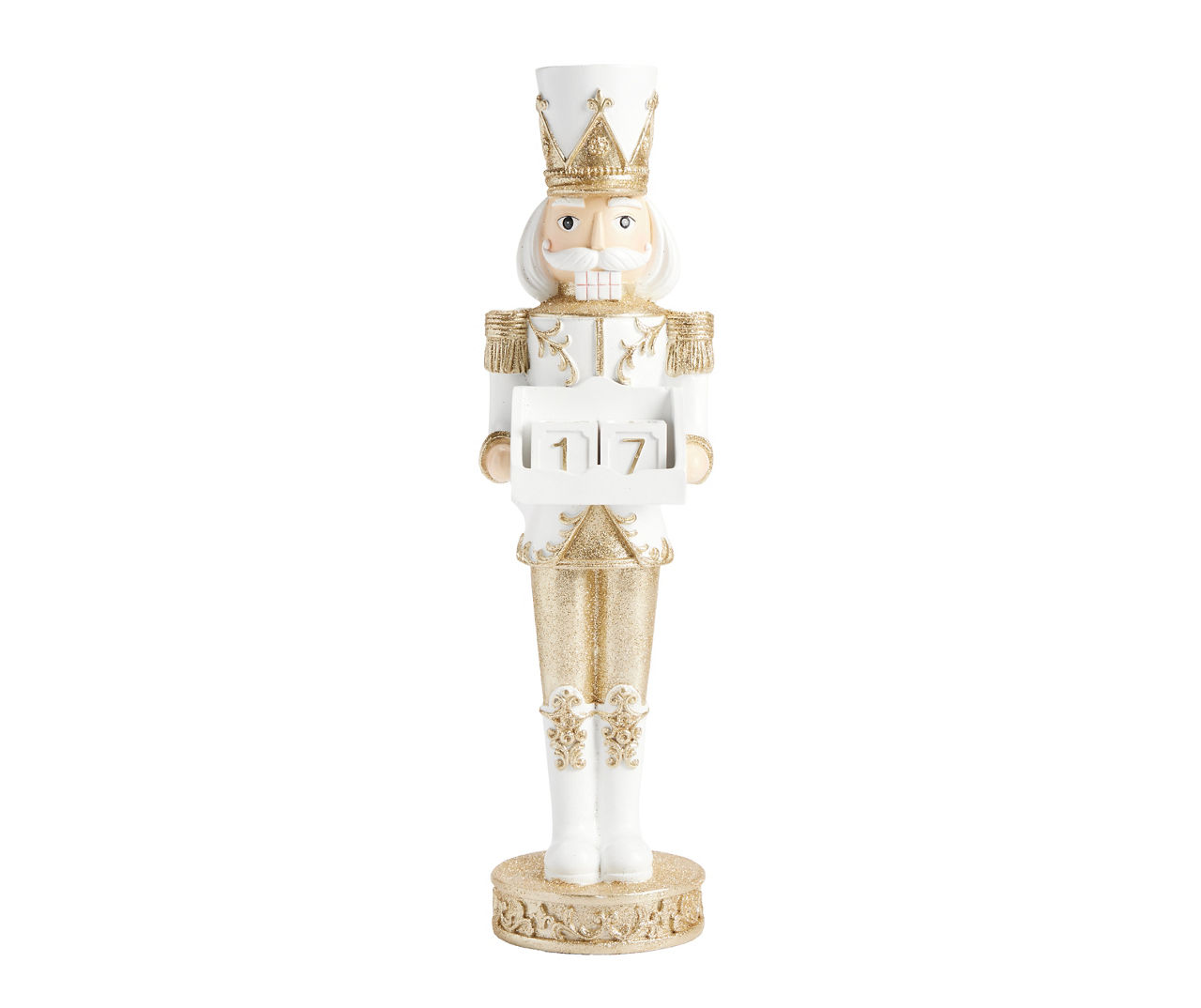 Winter Wonder Lane White & Gold Nutcracker Christmas Countdown Calendar ...