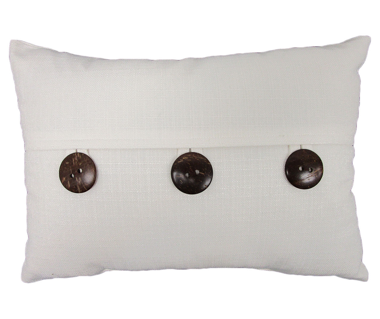 Dynasty White 3-Coconut Button Throw Pillow | Big Lots