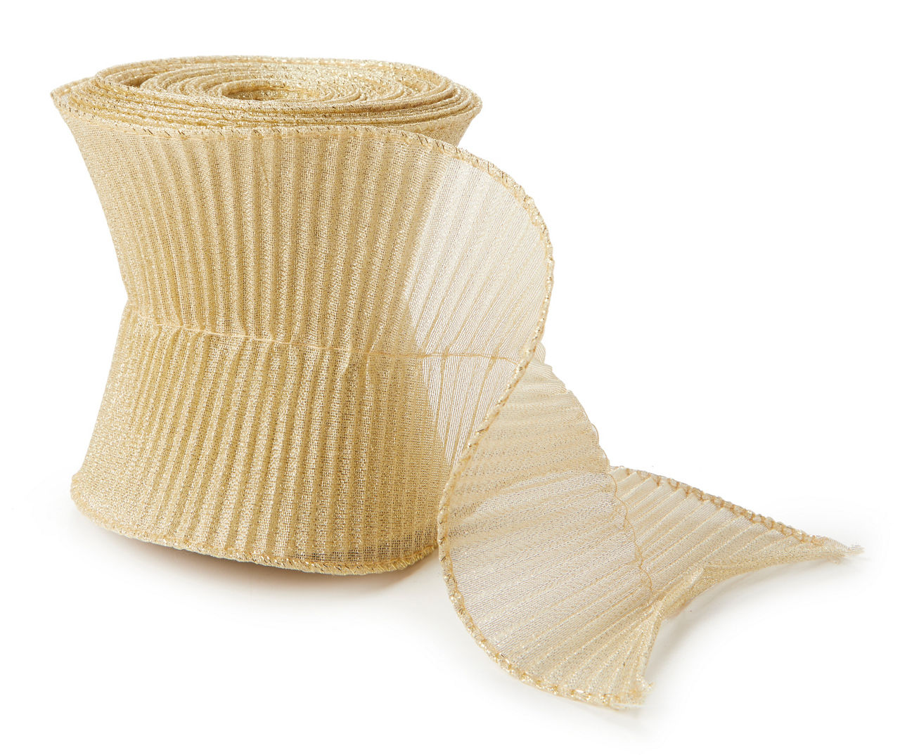 5" x 15' Champagne Crinkle Ribbon | Big Lots