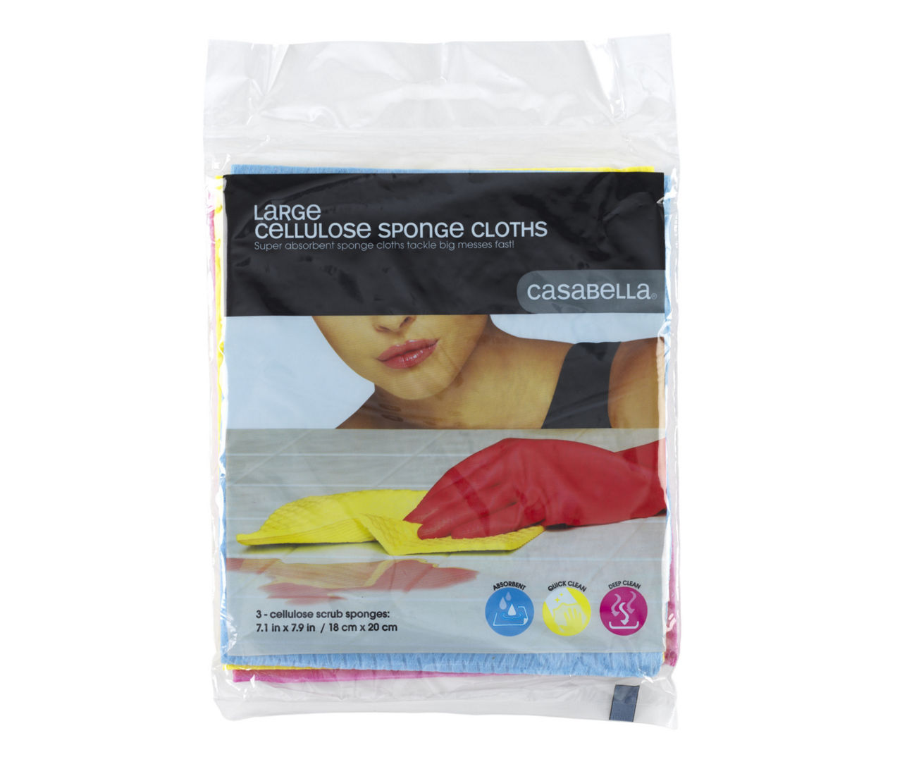 Casabella All-Purpose Cellulose Sponge Cloths, 3-Pack | Big Lots