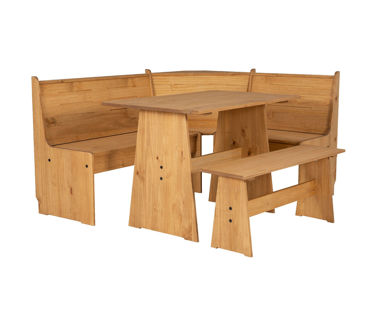 Cape Cod Natural Wood 3 Piece Breakfast Nook Set Big Lots