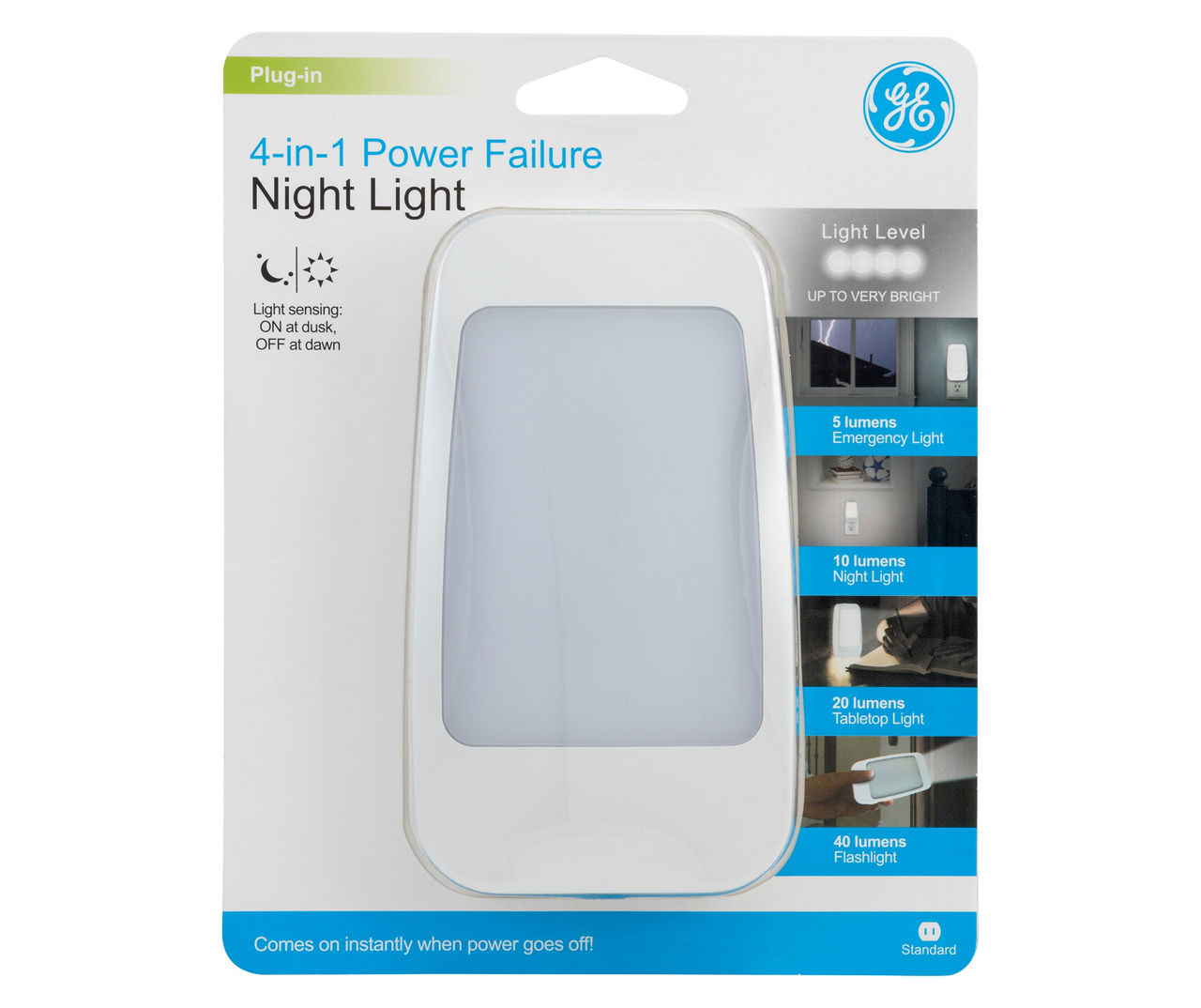 GE White 4-in-1 Power Failure LED Light | Big Lots