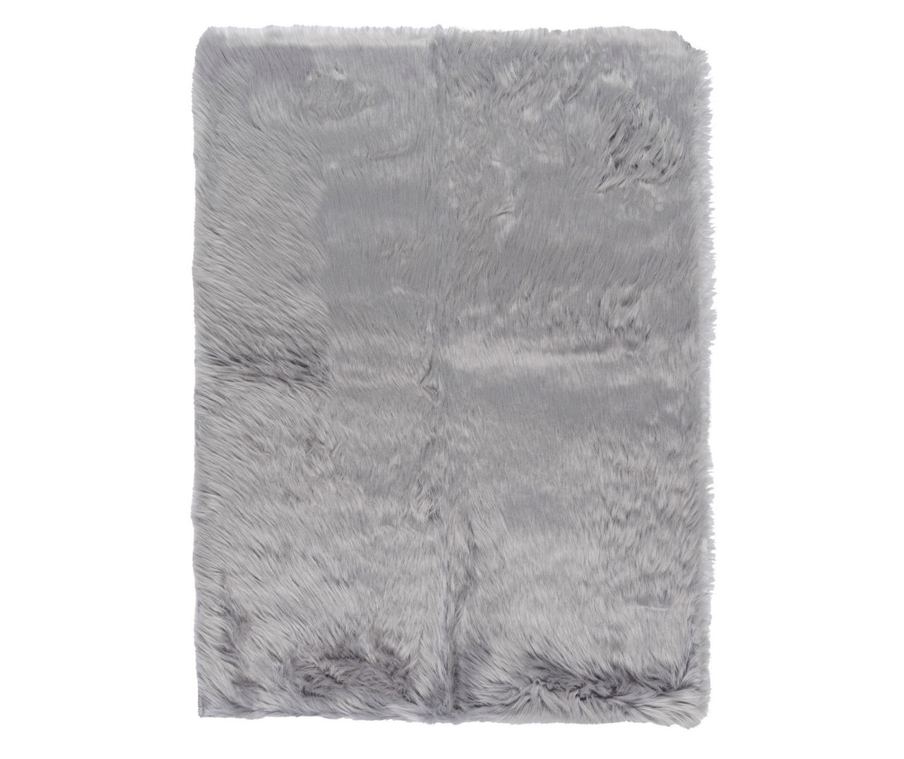 Gray Faux Fur Accent Rug, (46" x 30") | Big Lots