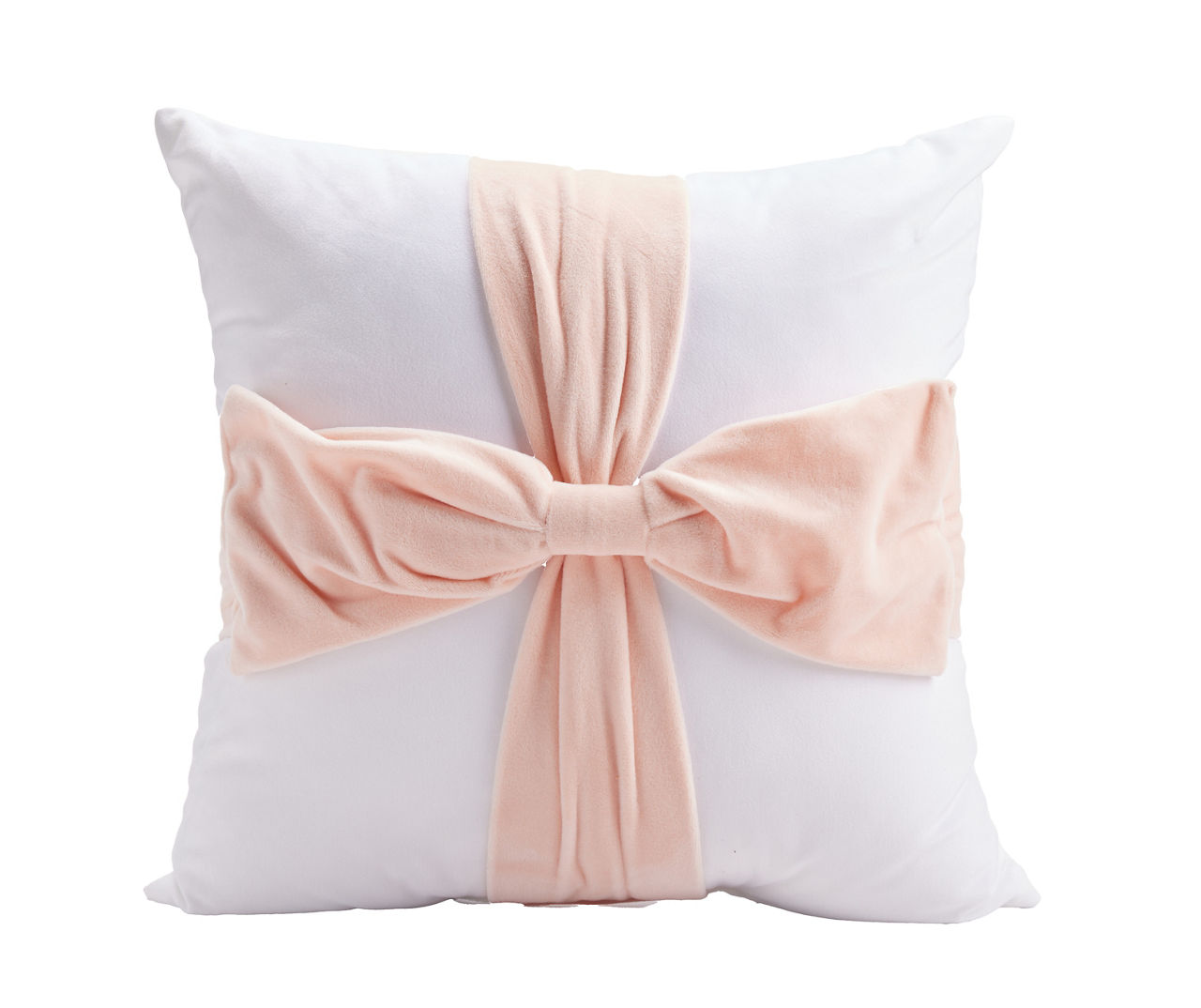 Glitz Glam White Evening Sand Gift Bow Throw Pillow