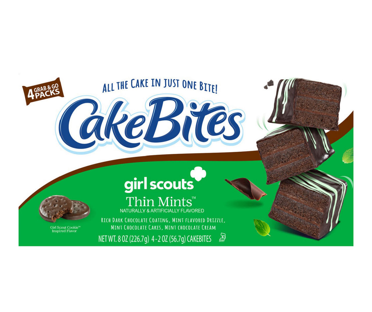 Cakebites Girl Scout Thin Mints Cake Bites, 4-Pack | Big Lots