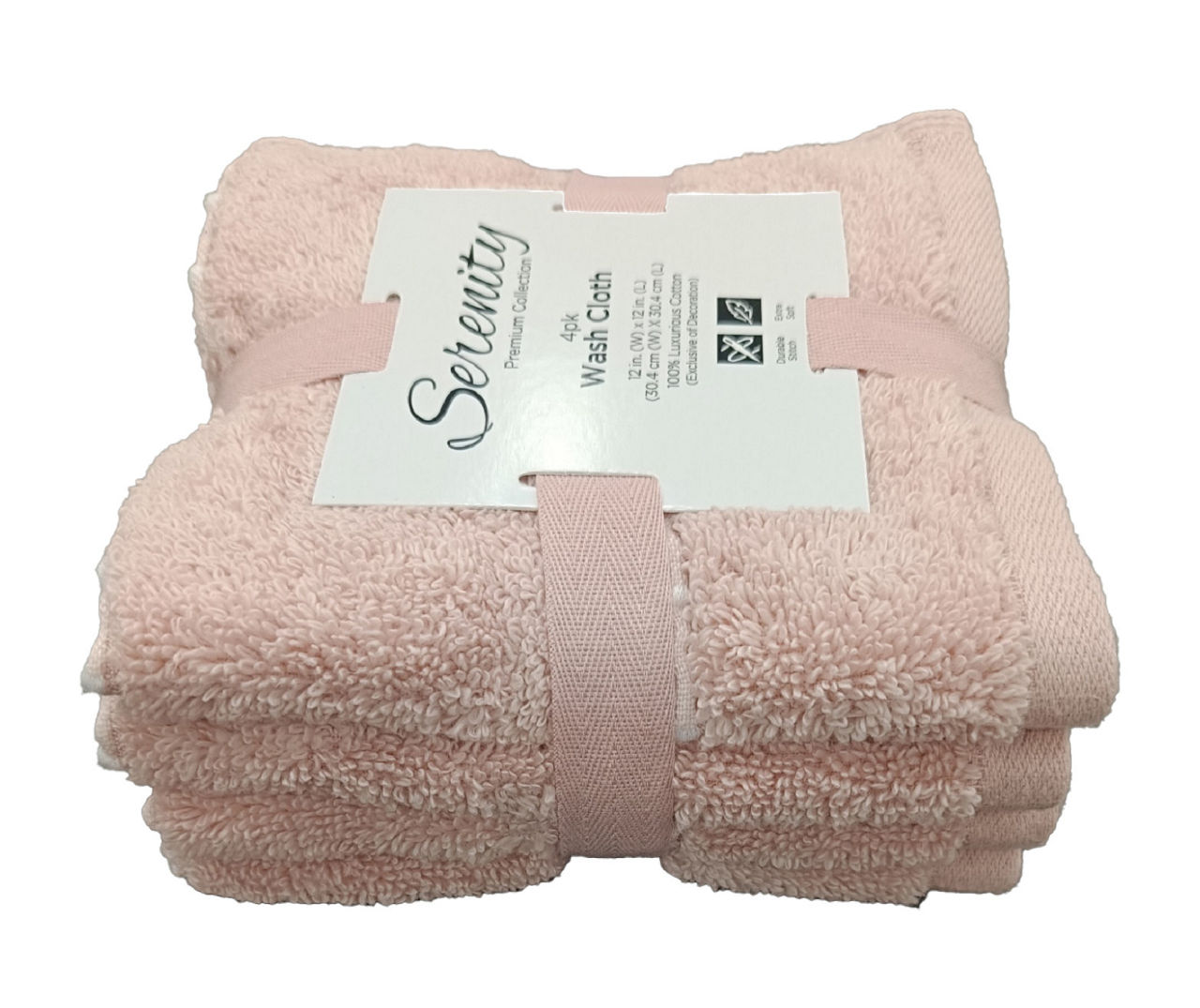 Serenity Rose Smoke Boston Rib Washcloth, 4-Pack | Big Lots