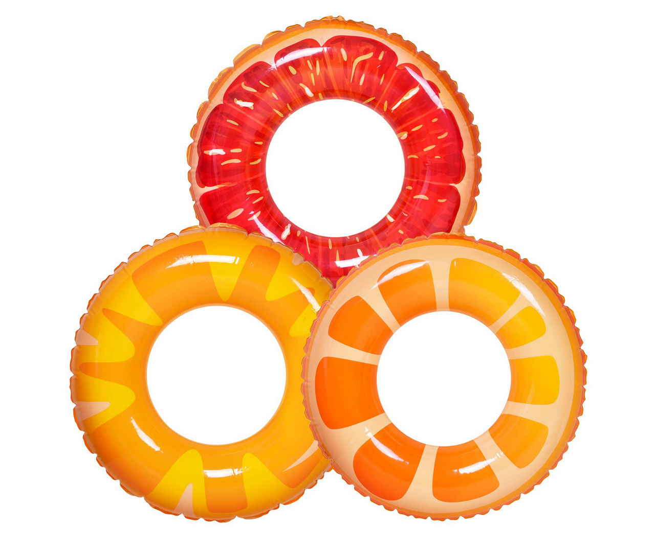 Orange Fruit Slice Inflatable Swimming Rings, 3-Pack | Big Lots