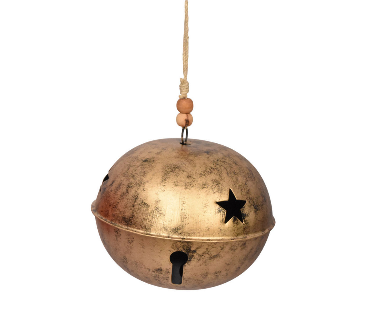 Winter Wonder Lane 18" Gold Metal Bell Hanging Decor | Big Lots