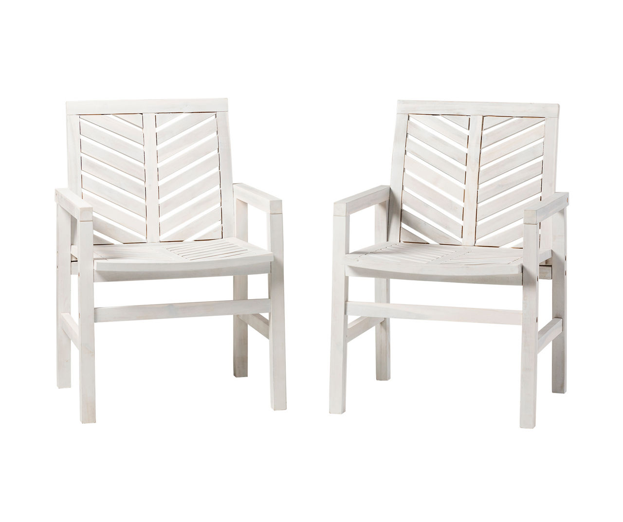 Walker Edison Vincent Whitewash Acacia Patio Chairs, 2-Pack | Big Lots