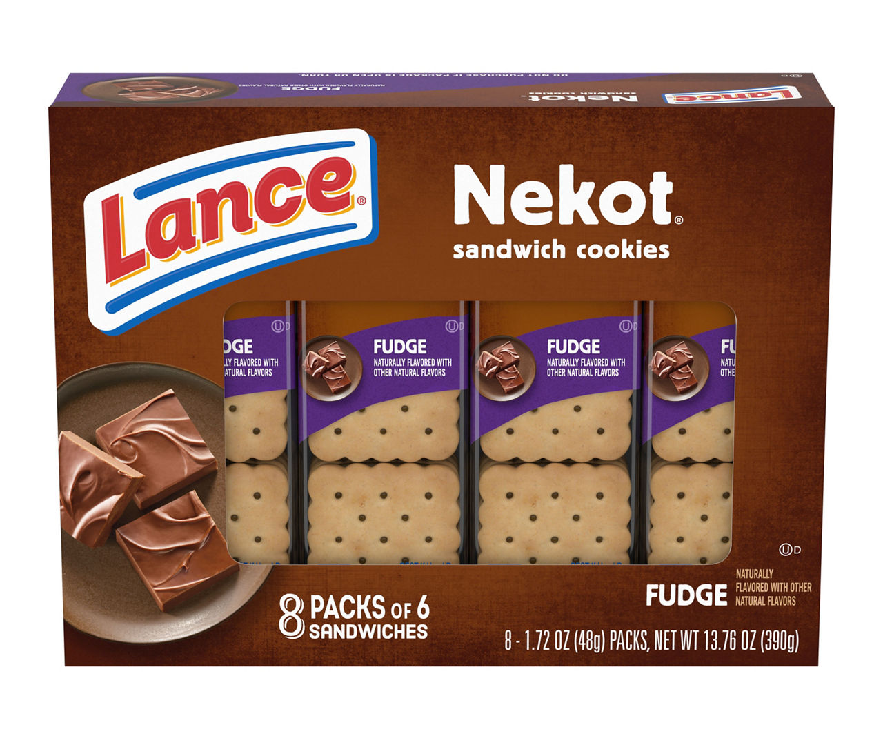 Lance Nekot Fudge Sandwich Cookies, 8-Packs | Big Lots