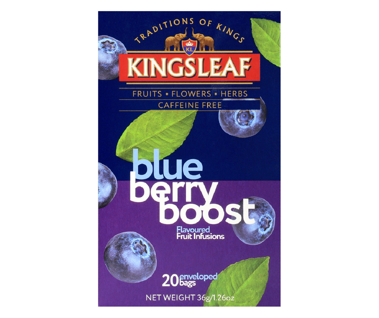 Kingsleaf Blueberry Boost Ceylon Tea, 20-Pack | Big Lots