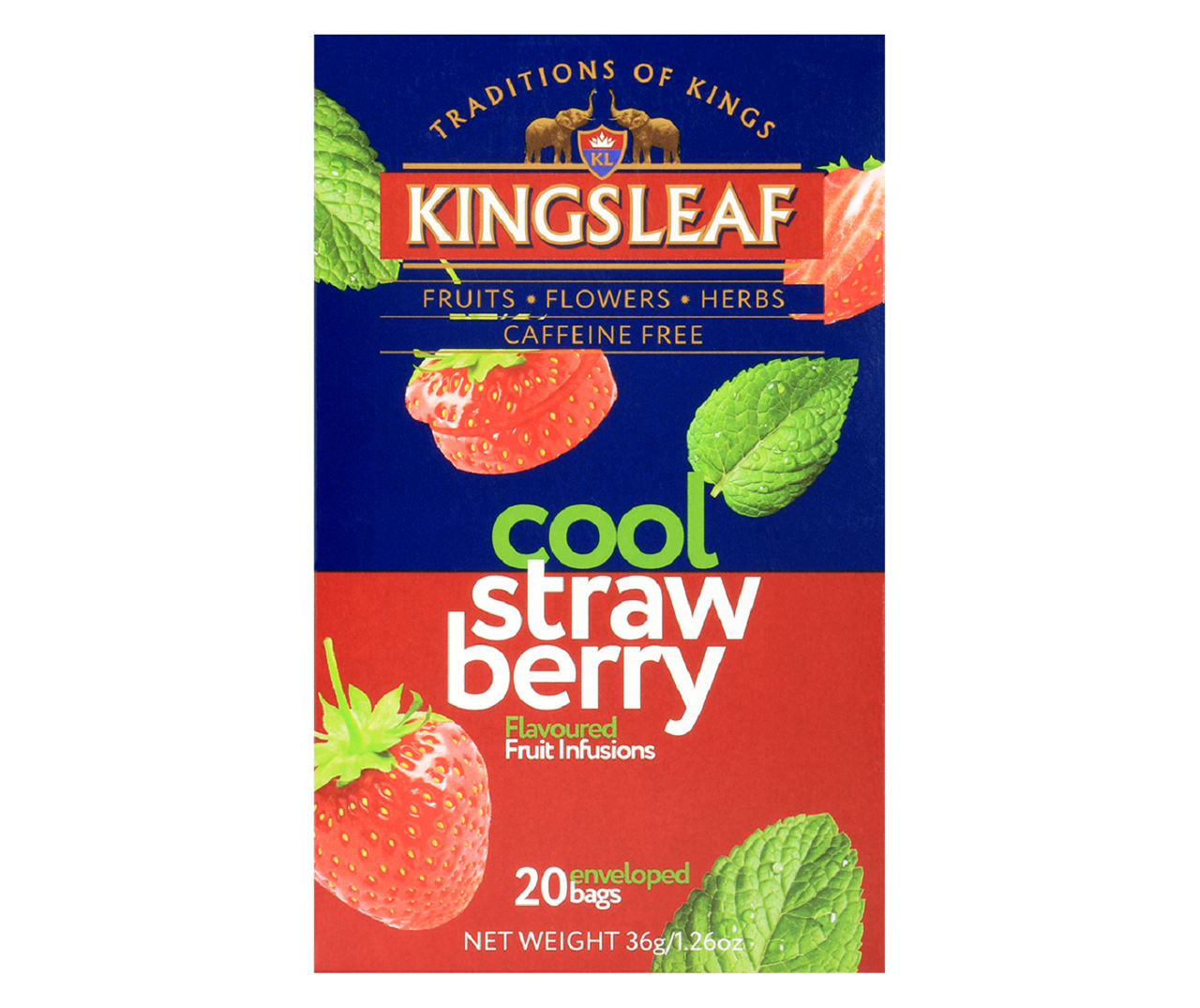 Kingsleaf Cool Strawberry Ceylon Tea, 20-Pack | Big Lots