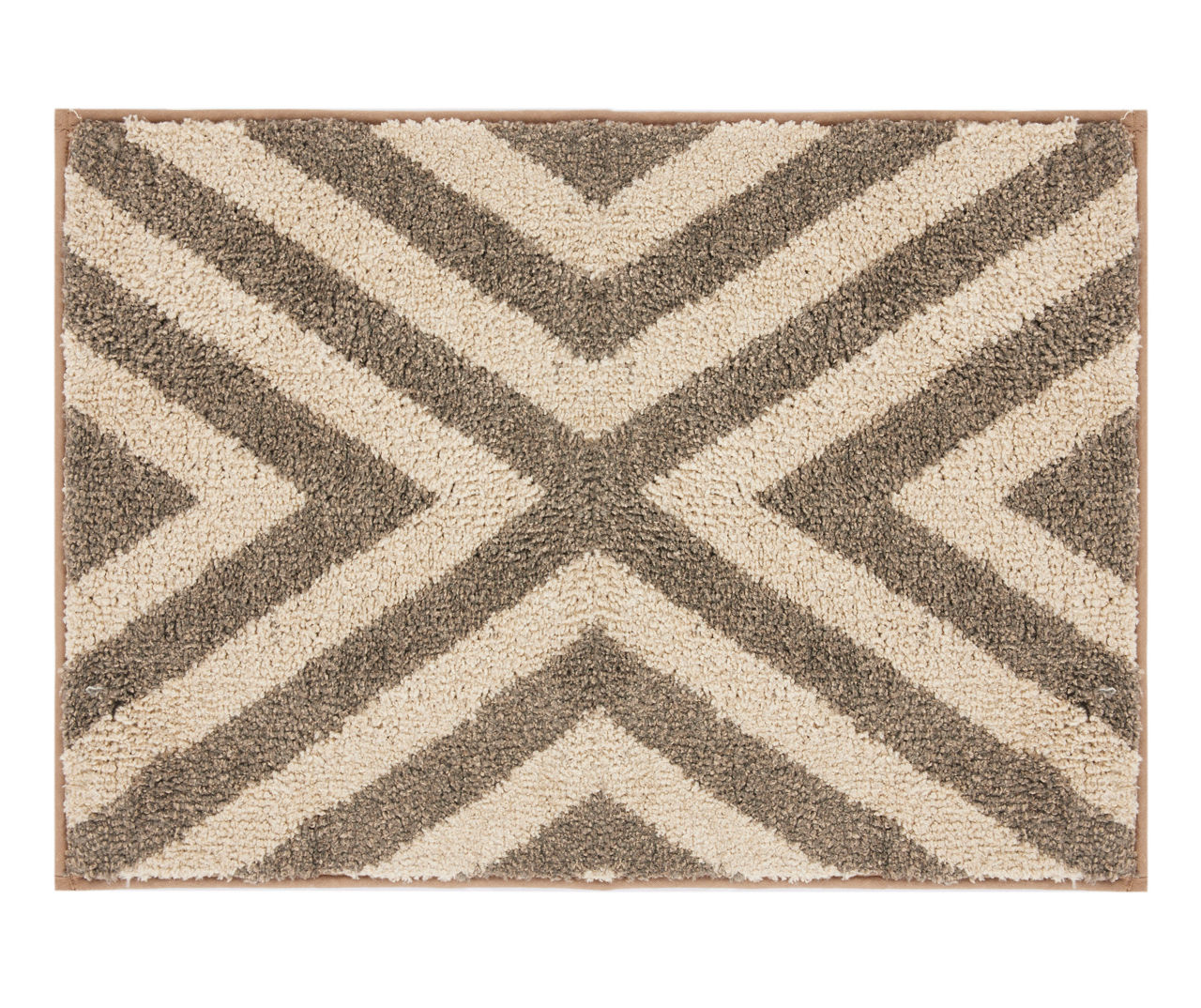 Brown & Tan Chevron Knit Bath Rug | Big Lots