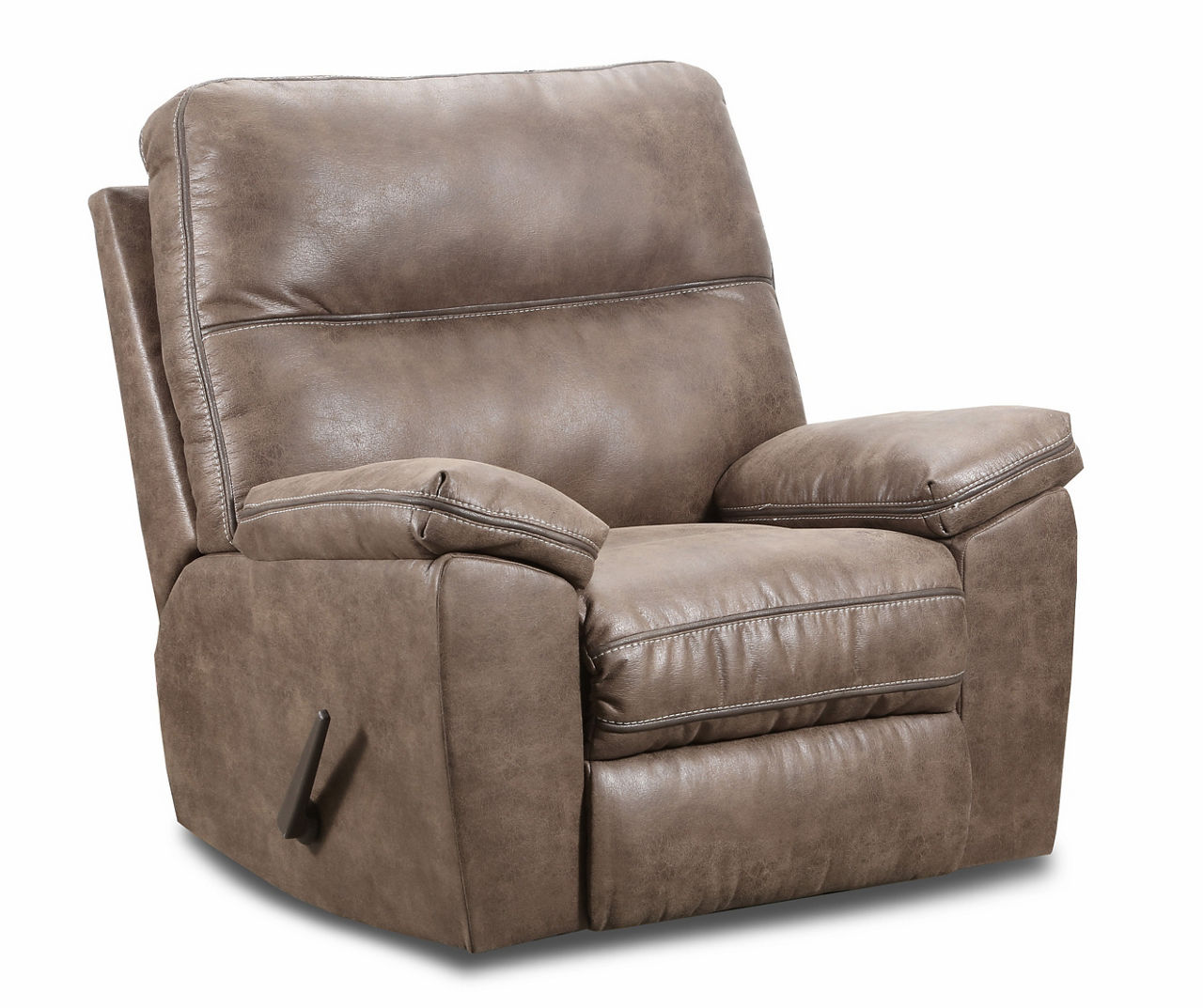 Peak Living Wesley Sand Faux Leather Recliner Big Lots