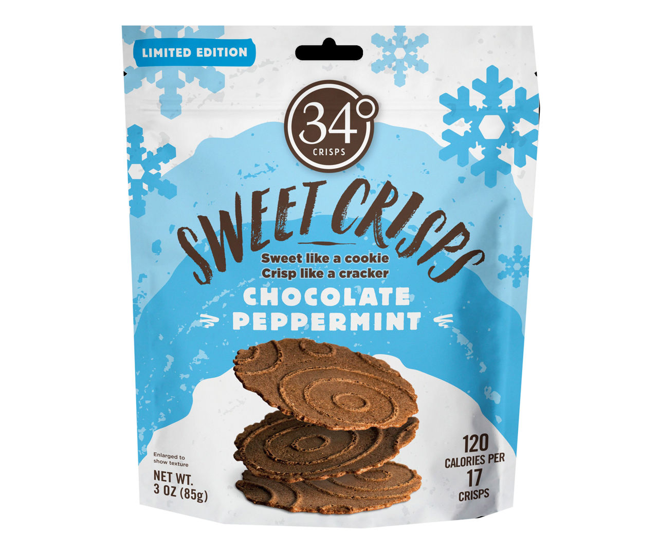 34 Degrees Chocolate Peppermint Sweet Crisps, 3 Oz. | Big Lots