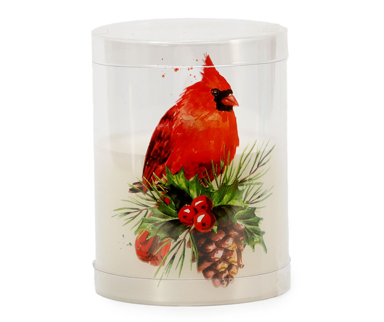 4" Cardinal Decal Glass LED Candle | Big Lots