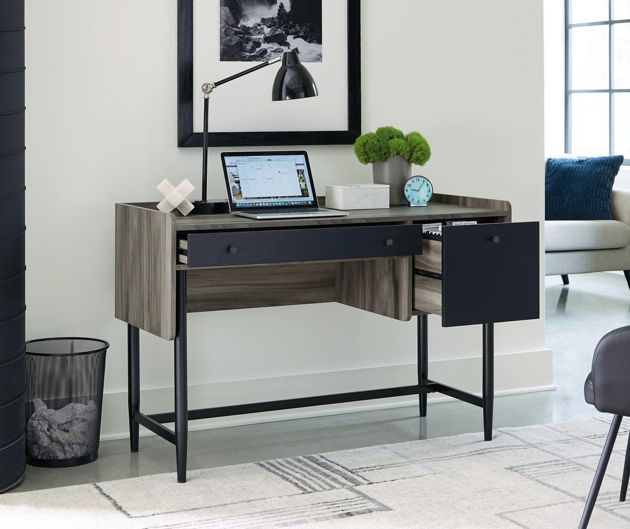 Sauder Harvey Park Jet Acacia Office Desk | Big Lots