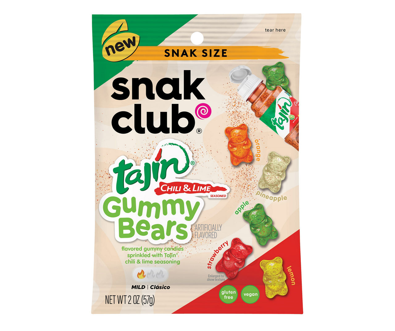 Snak Club Tajin Gummy Bears, 2 Oz. | Big Lots