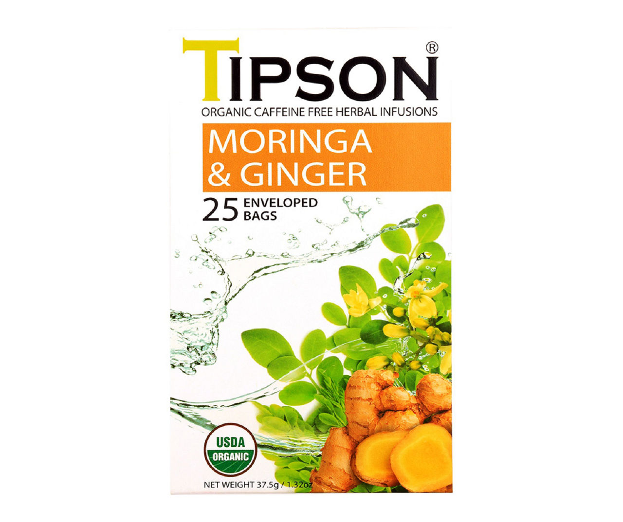 Tipson Moringa & Ginger Herbal Infusion Tea Bags, 25-Pack | Big Lots