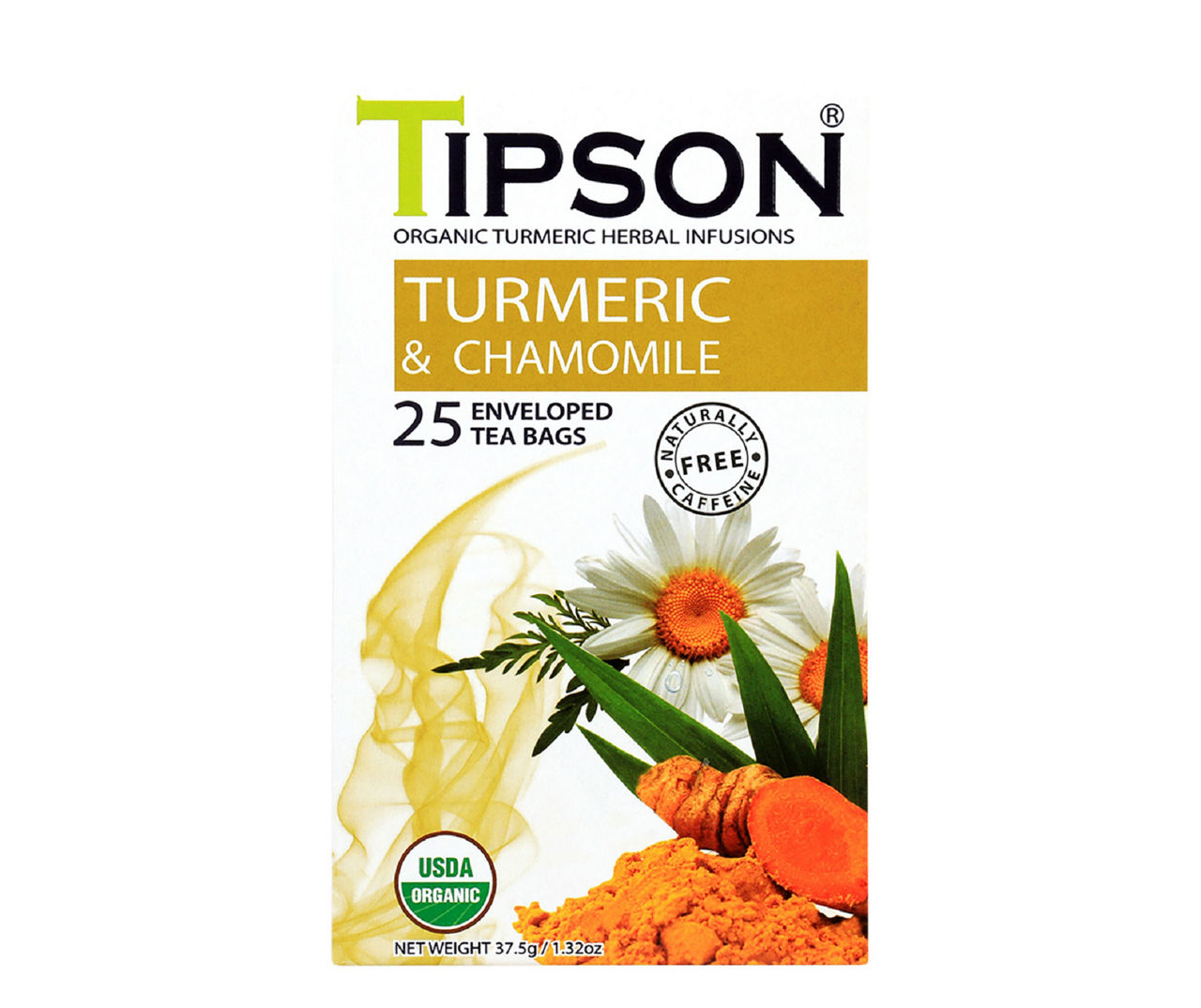 Tipson Turmeric & Chamomile Herbal Infusion Tea Bags, 25-Pack | Big Lots