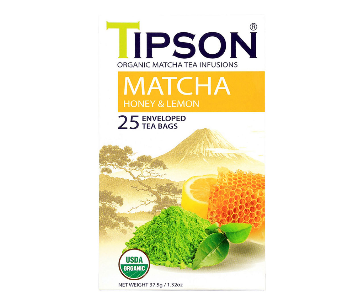 Tipson Matcha Honey & Lemon Herbal Infusion Tea Bags, 25-Pack | Big Lots