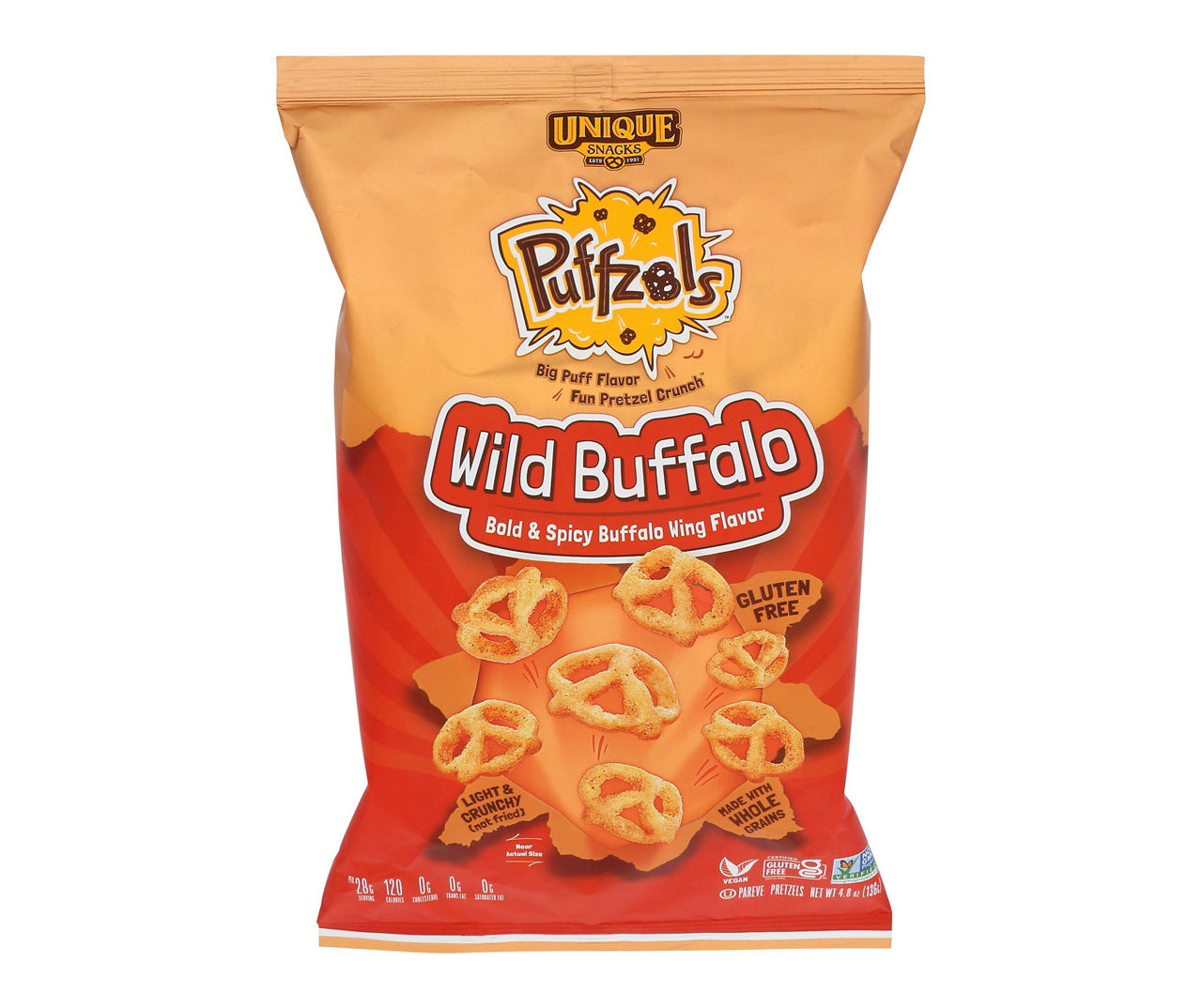 Unique Snacks Wild Buffalo Puffzels Snacks, 4.8 Oz. | Big Lots