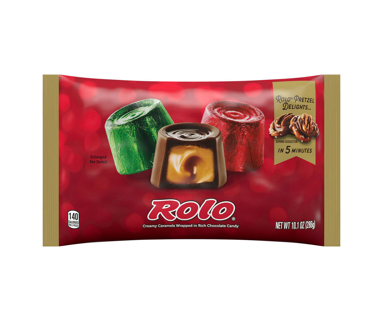 Hershey's ROLO Rich Chocolate Caramels, Christmas Candy Bag, 10.1 oz ...