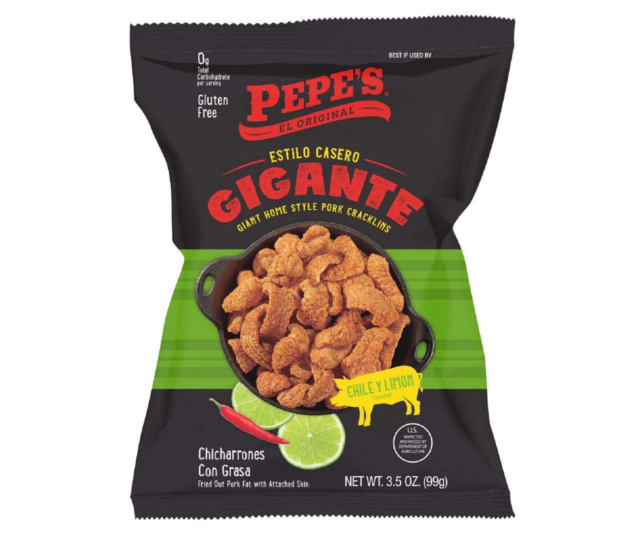 PePe's Chile & Limon Gigante Cracklins Chicharrones, 3.5 Oz. | Big Lots