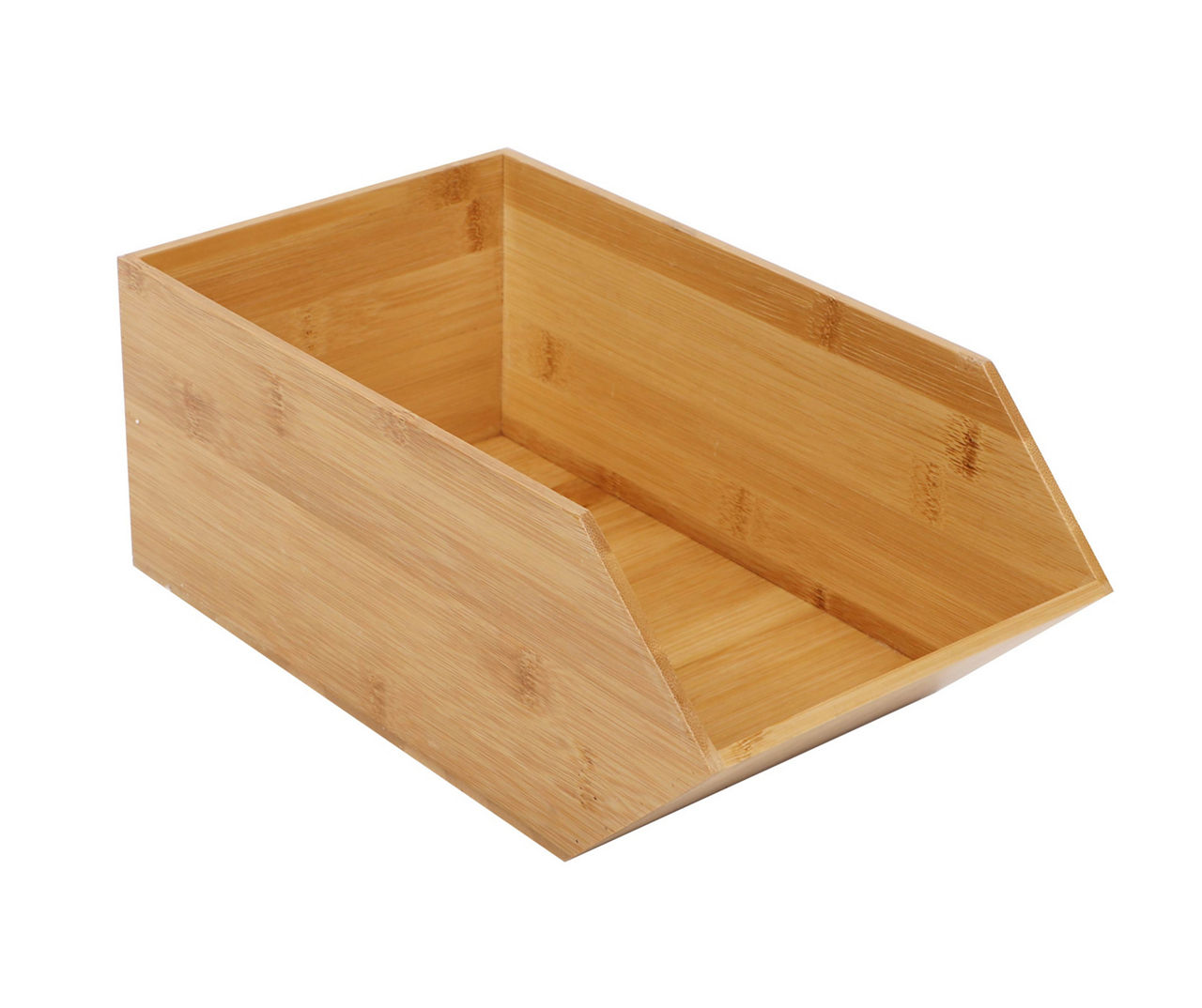 Real Living Single Stackable Bamboo Storage Bin | Big Lots
